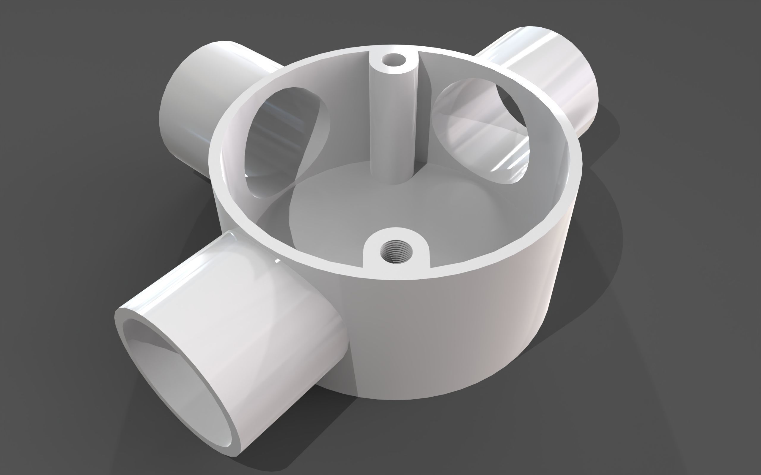 PVC Junction Box 3D model 3D printable | CGTrader