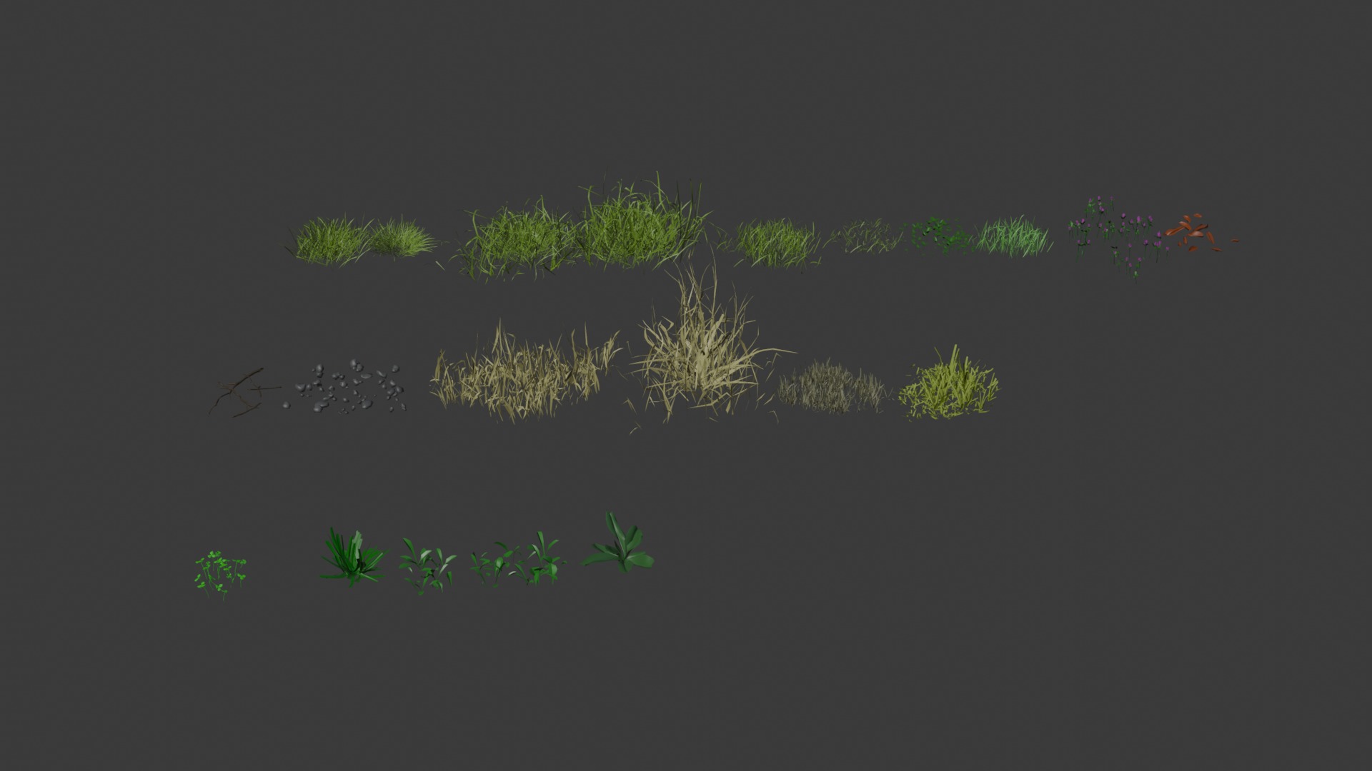 Grass Pack free 3D model | CGTrader