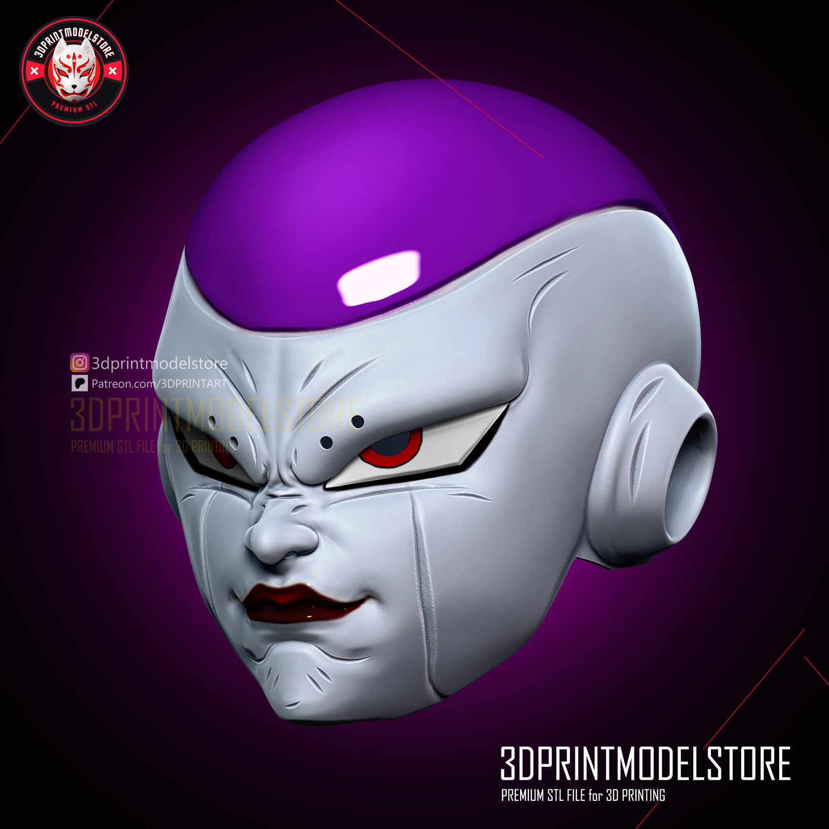 Frieza Mask - Dragon Ball Z - Anime Cosplay 3D model 3D printable ...