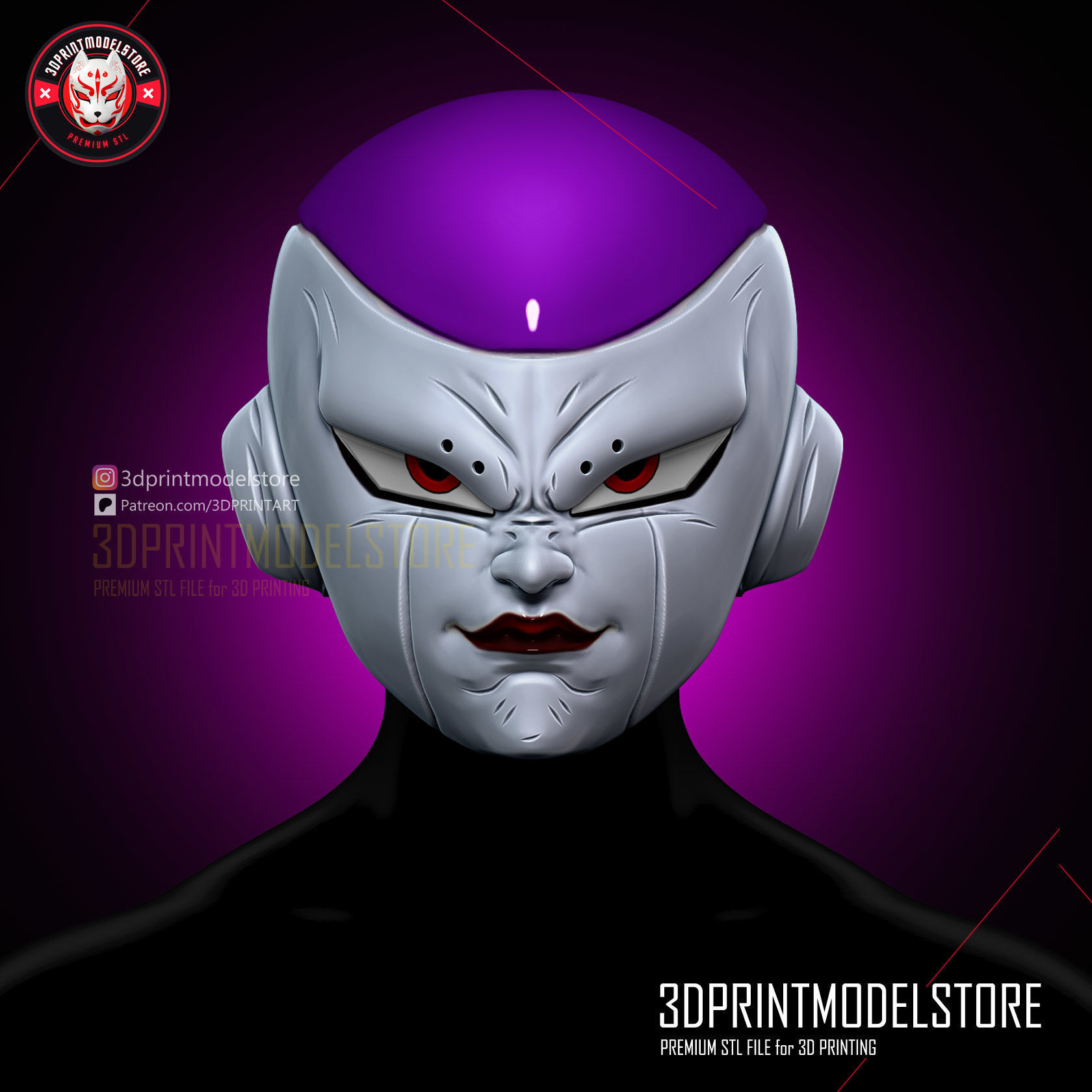 Frieza Mask - Dragon Ball Z - Anime Cosplay 3D model 3D printable ...