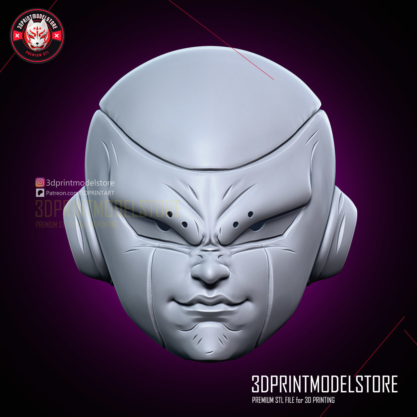 Frieza Mask - Dragon Ball Z - Anime Cosplay 3D model 3D printable ...