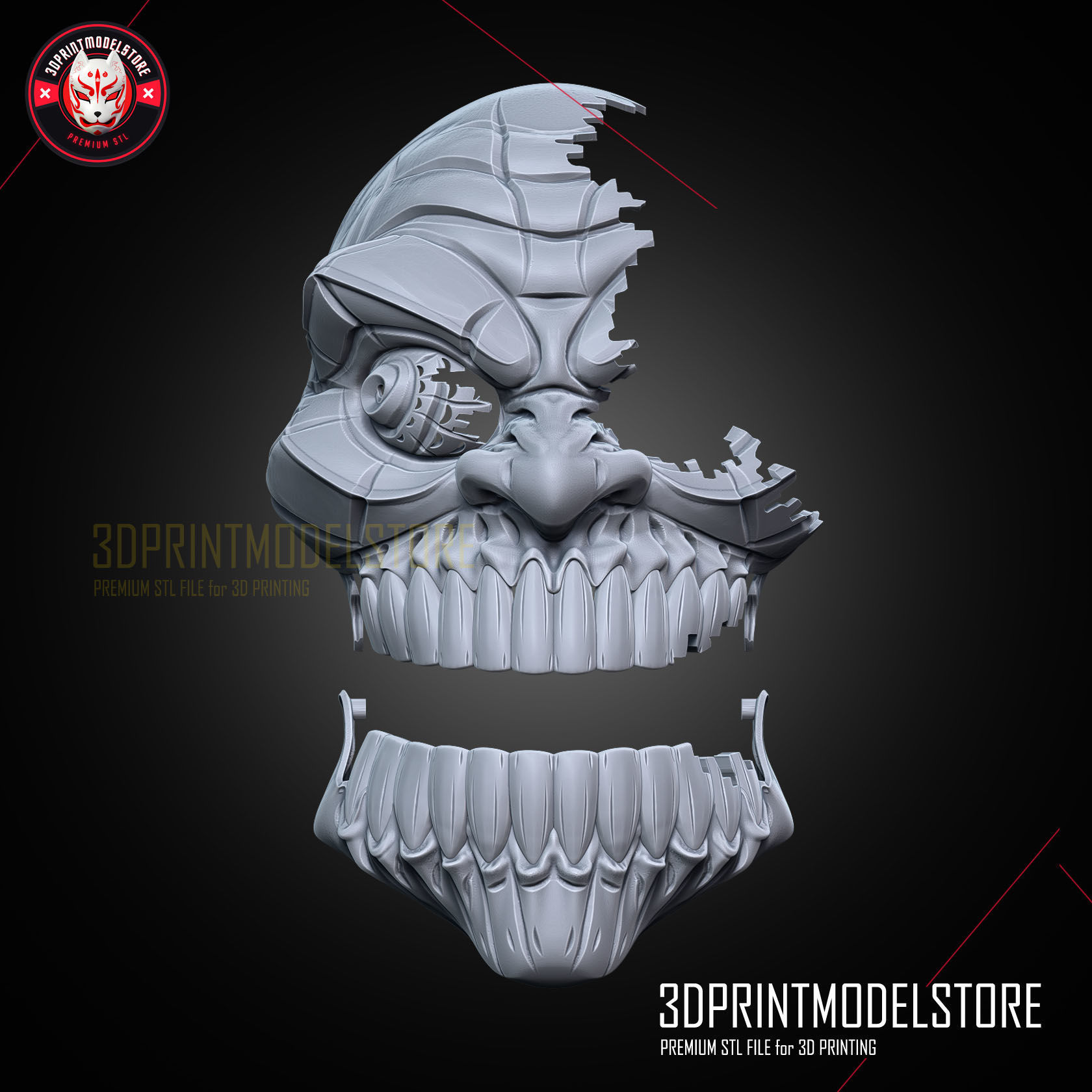 Dandadan Okarun Turbo Granny Mask - Anime Cosplay 3D model 3D printable ...