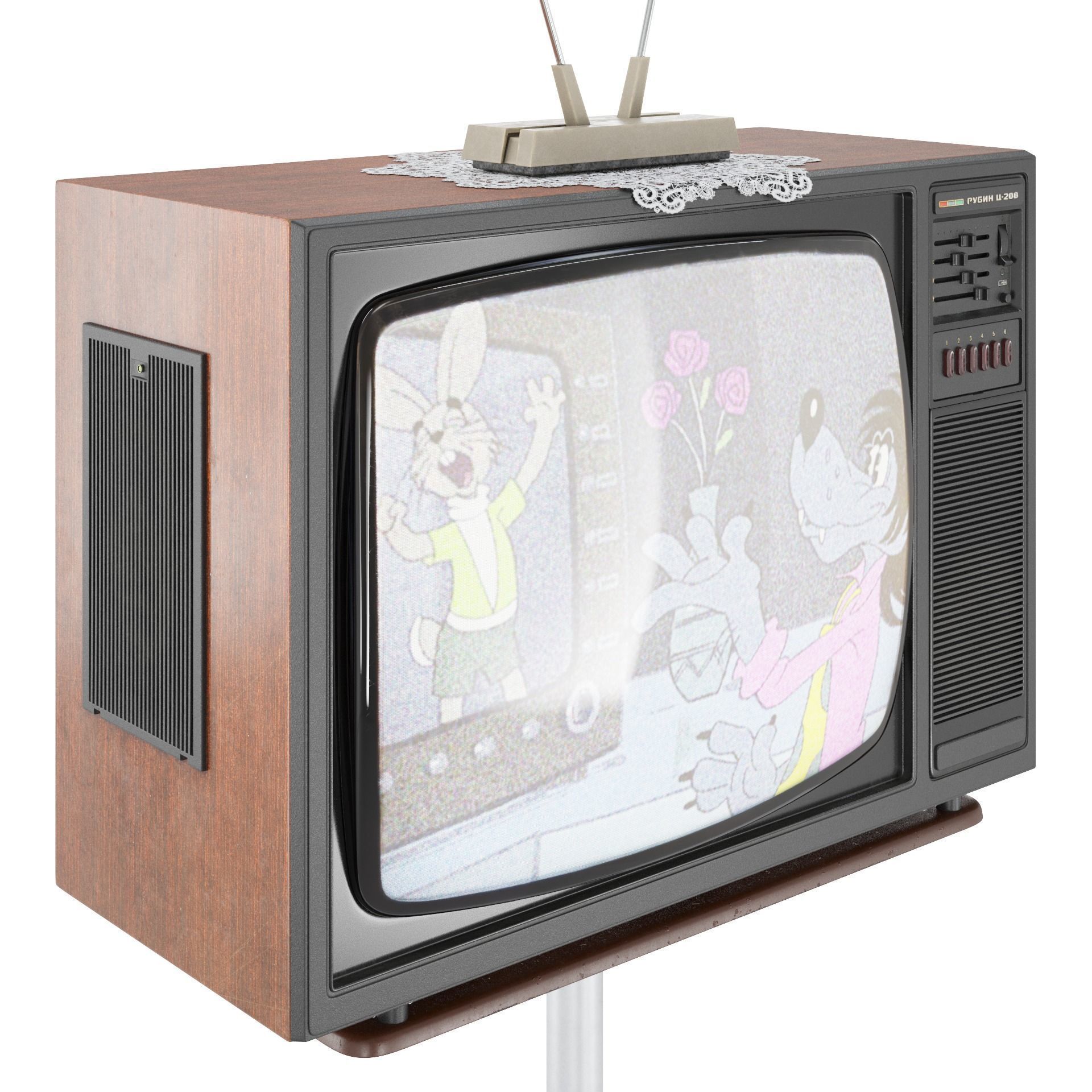 Color TV Rubin C208 3D model | CGTrader