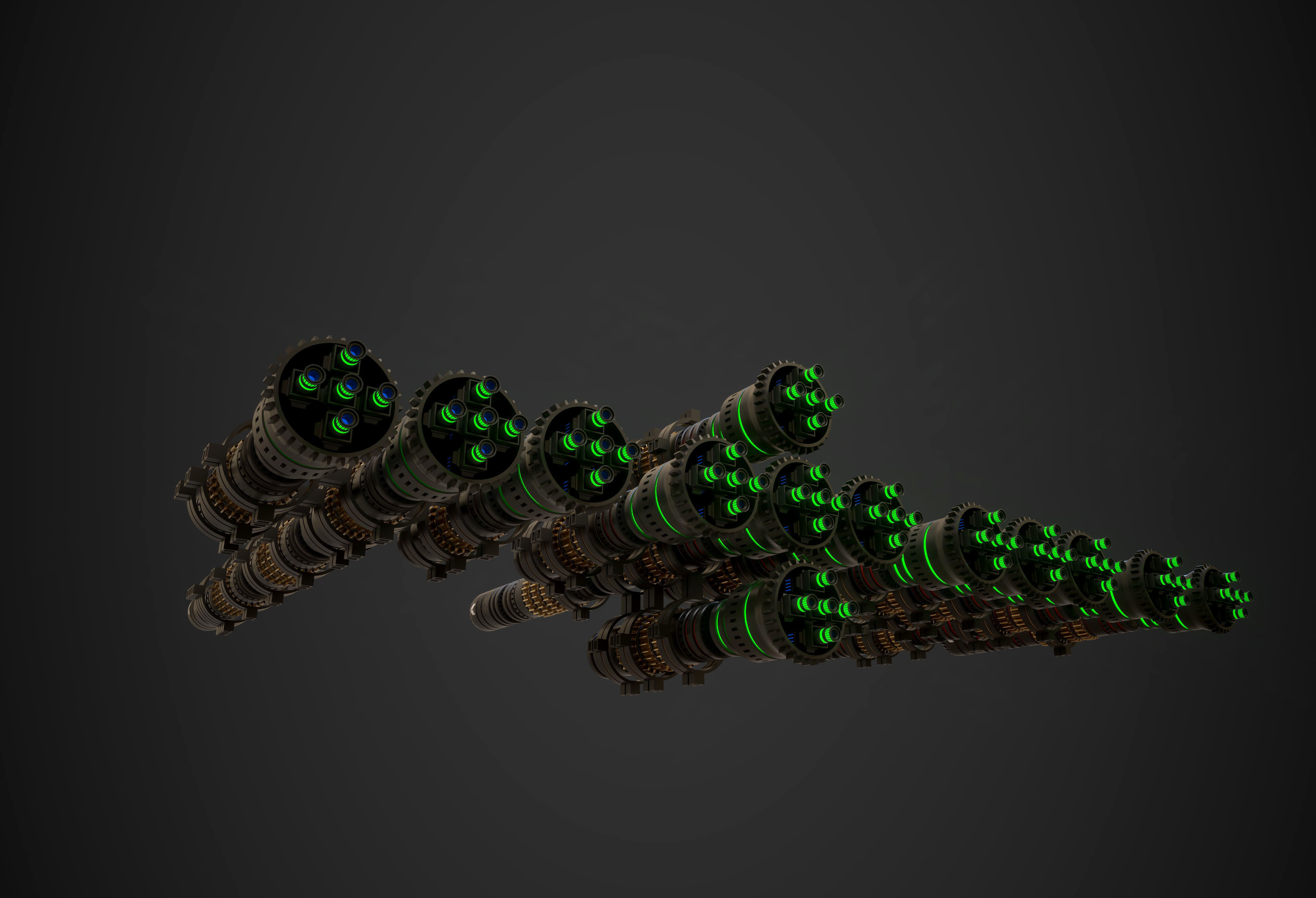 3D model Modular Spaceship Four VR / AR / low-poly | CGTrader