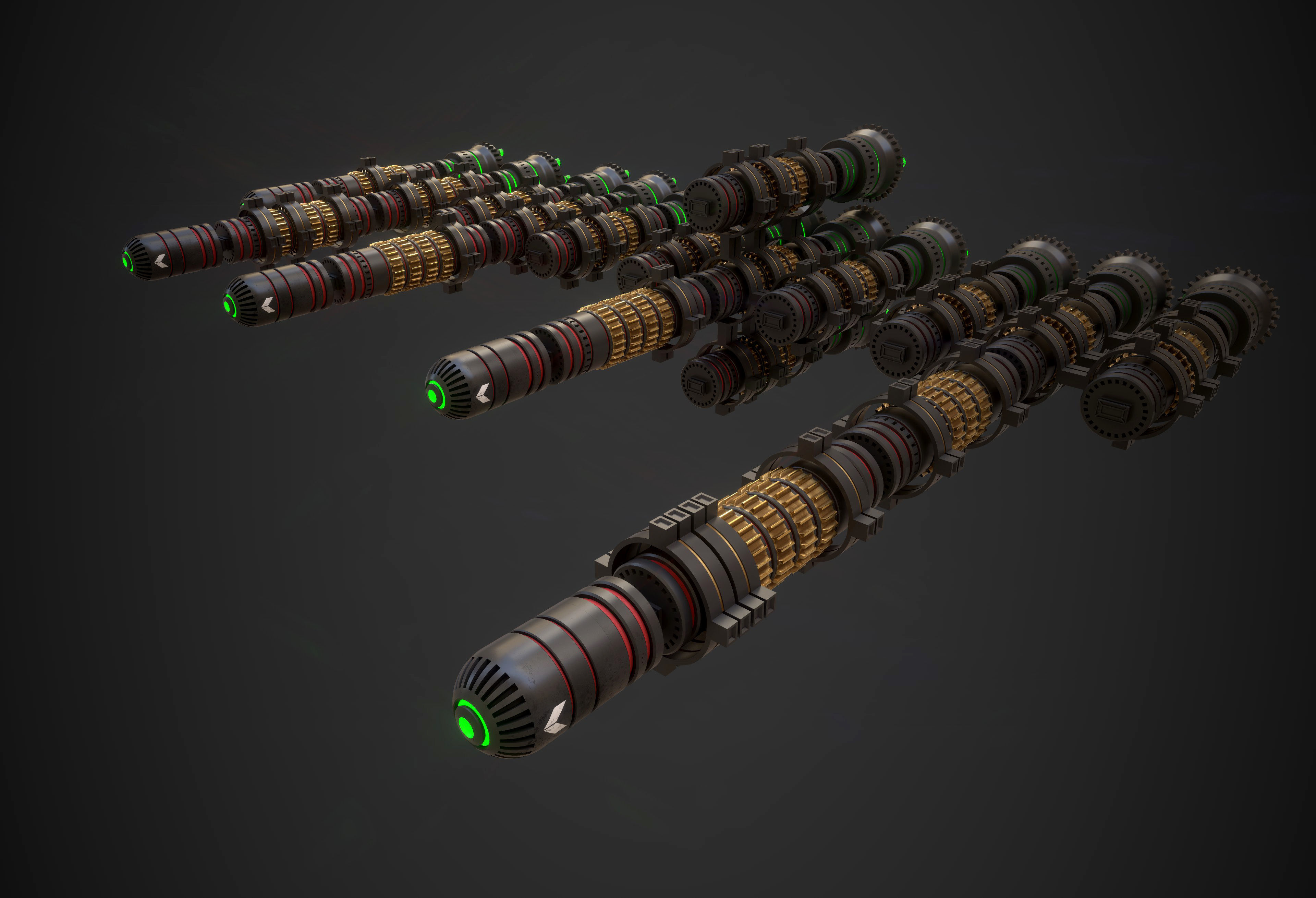 3D model Modular Spaceship Four VR / AR / low-poly | CGTrader