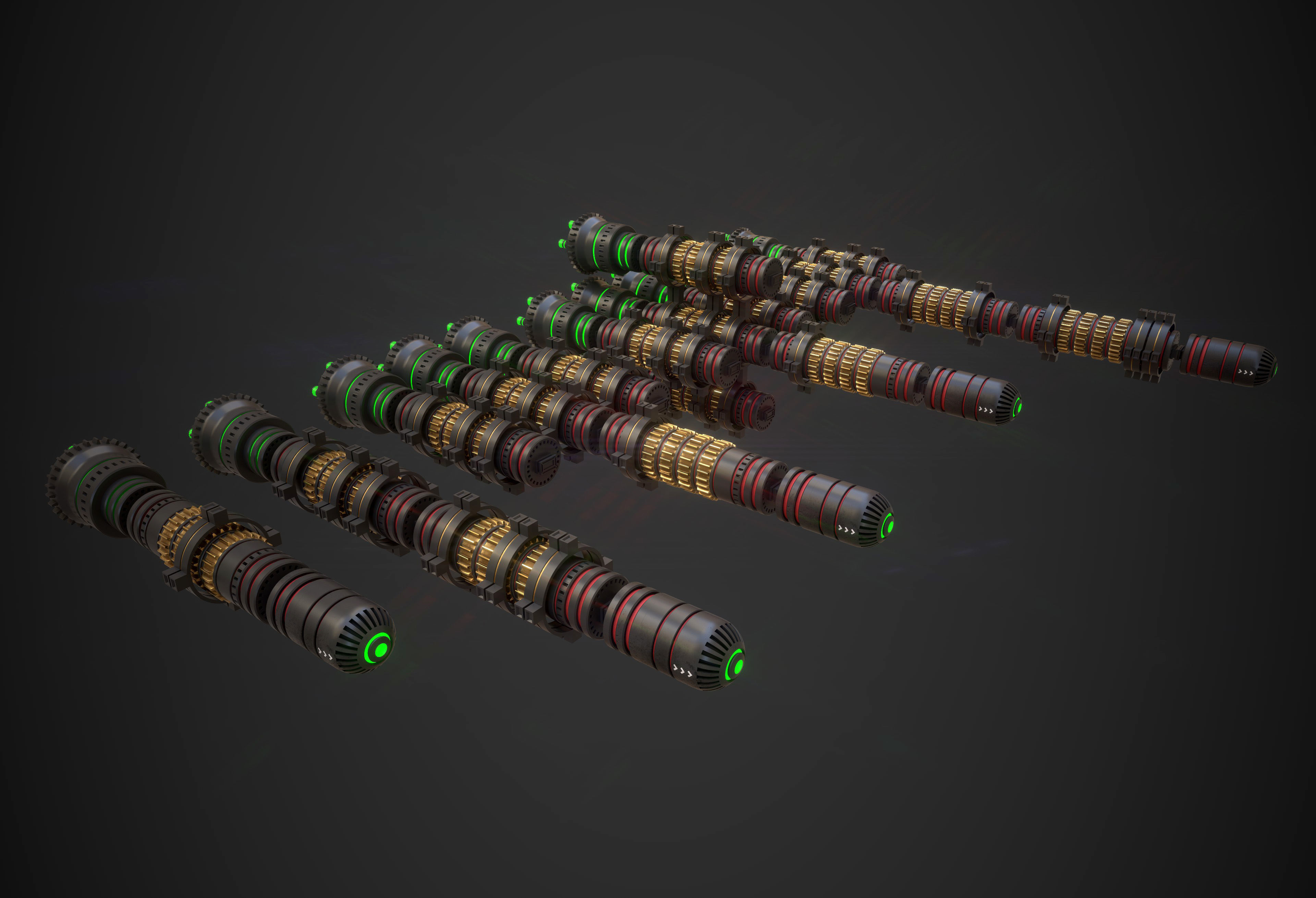 3D model Modular Spaceship Four VR / AR / low-poly | CGTrader