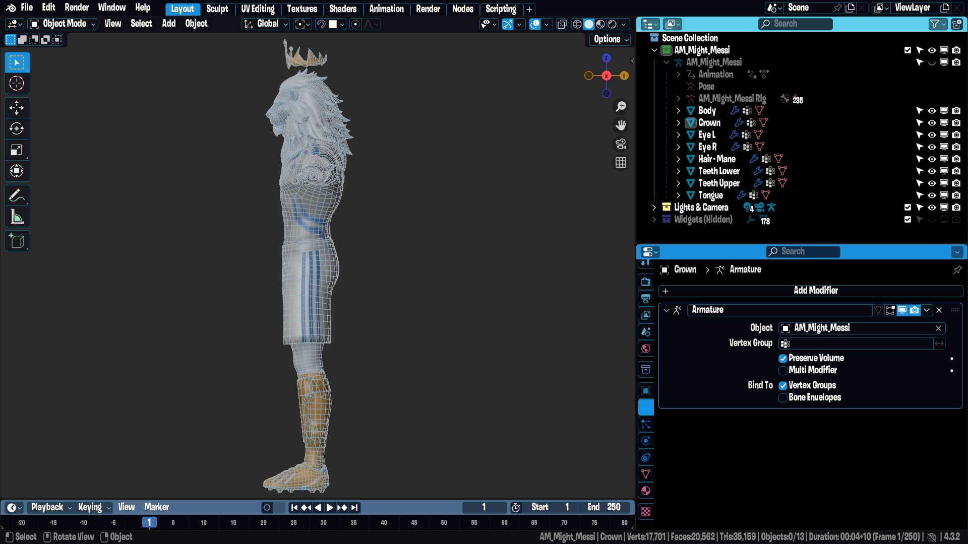 3D model Fortnite - Might Lion - Lionel Messi VR / AR / low-poly | CGTrader