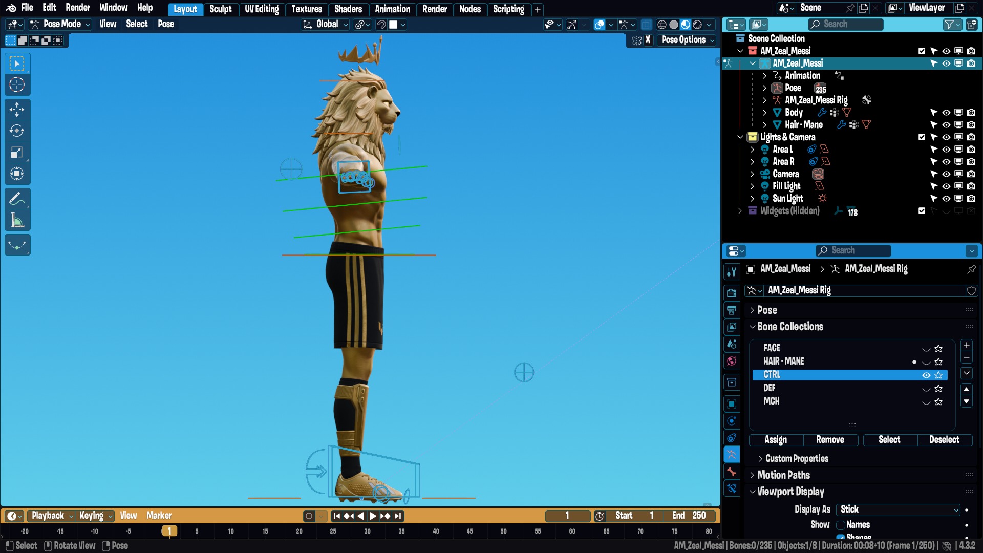 3D model Fortnite - Zion Lion - Lionel Messi 3D Model VR / AR / low-poly | CGTrader
