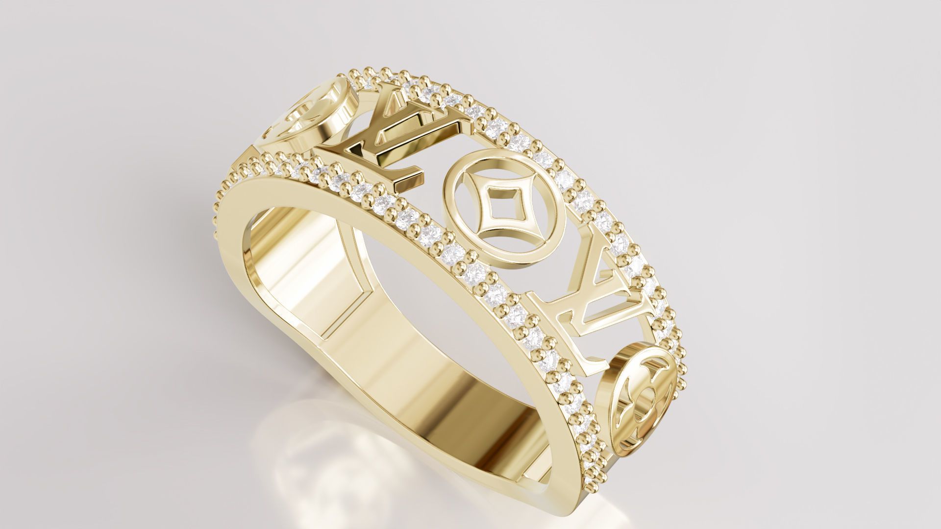 Jewelry Diamond Ring Model RG17 free 3D model 3D printable | CGTrader