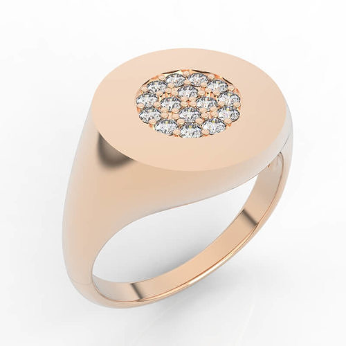 Custom Signet Ring 3D model 3D printable | CGTrader