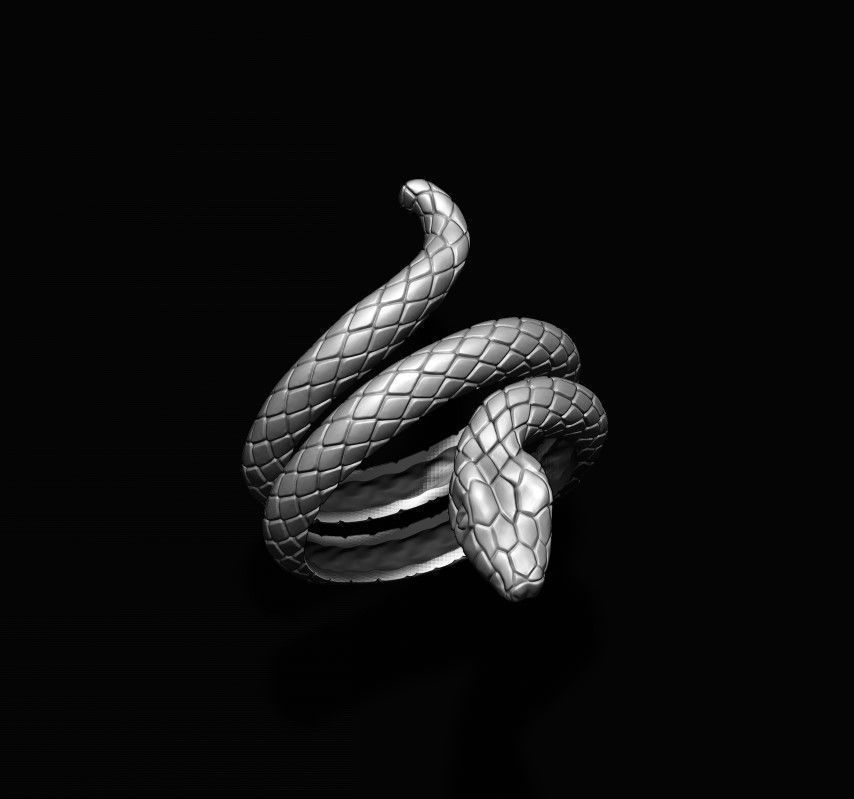 snake ring 3D model 3D printable | CGTrader