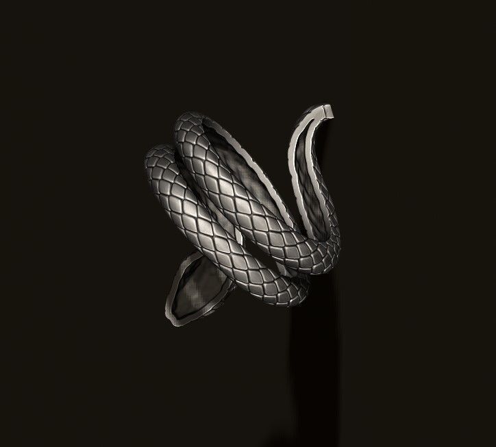 snake ring 3D model 3D printable | CGTrader