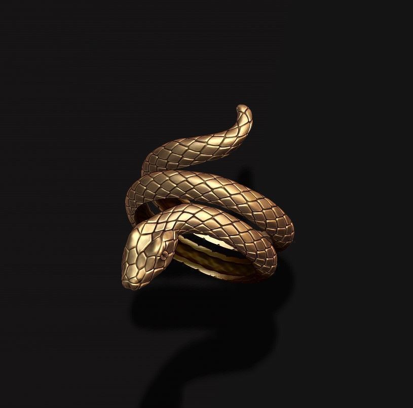 snake ring 3D model 3D printable | CGTrader