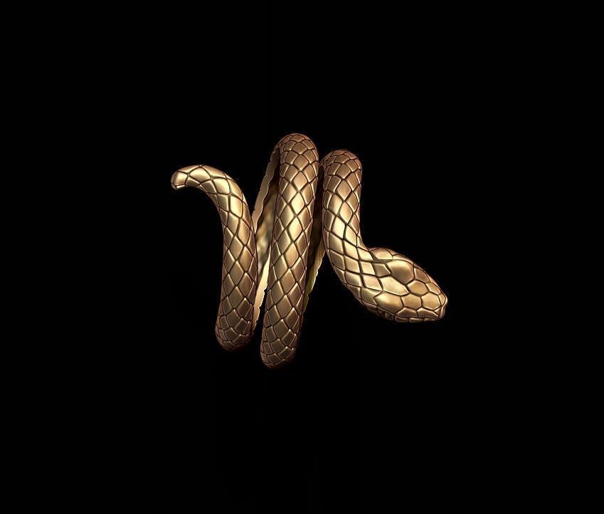 snake ring 3D model 3D printable | CGTrader