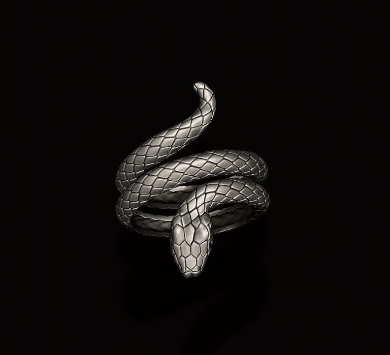 snake ring 3D model 3D printable | CGTrader