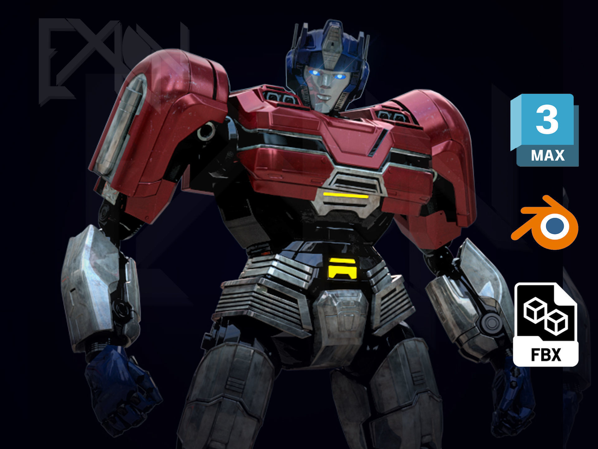 Transformers One Optimus Prime Orion Pax 3D model rigged | CGTrader