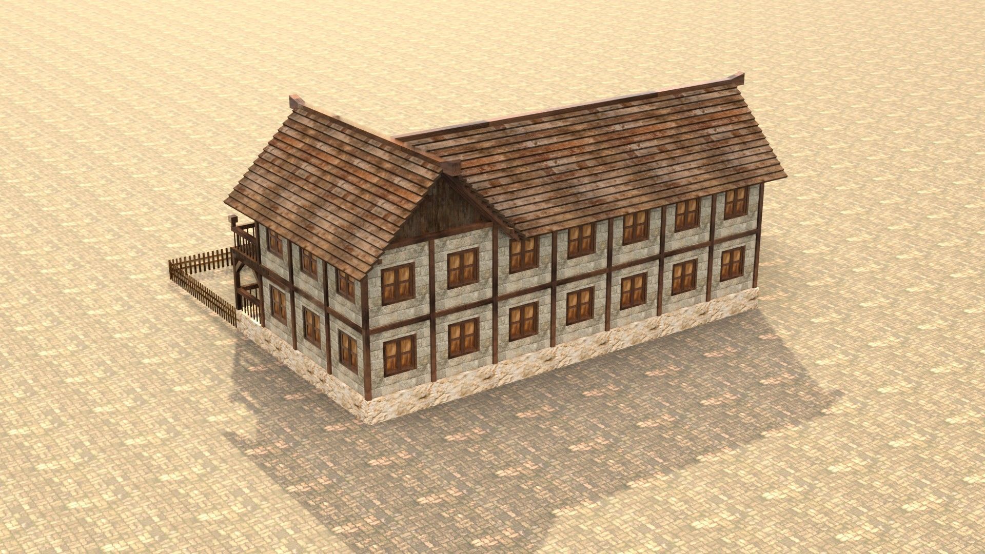 3D model Low poly ancient village house VR / AR / low-poly | CGTrader