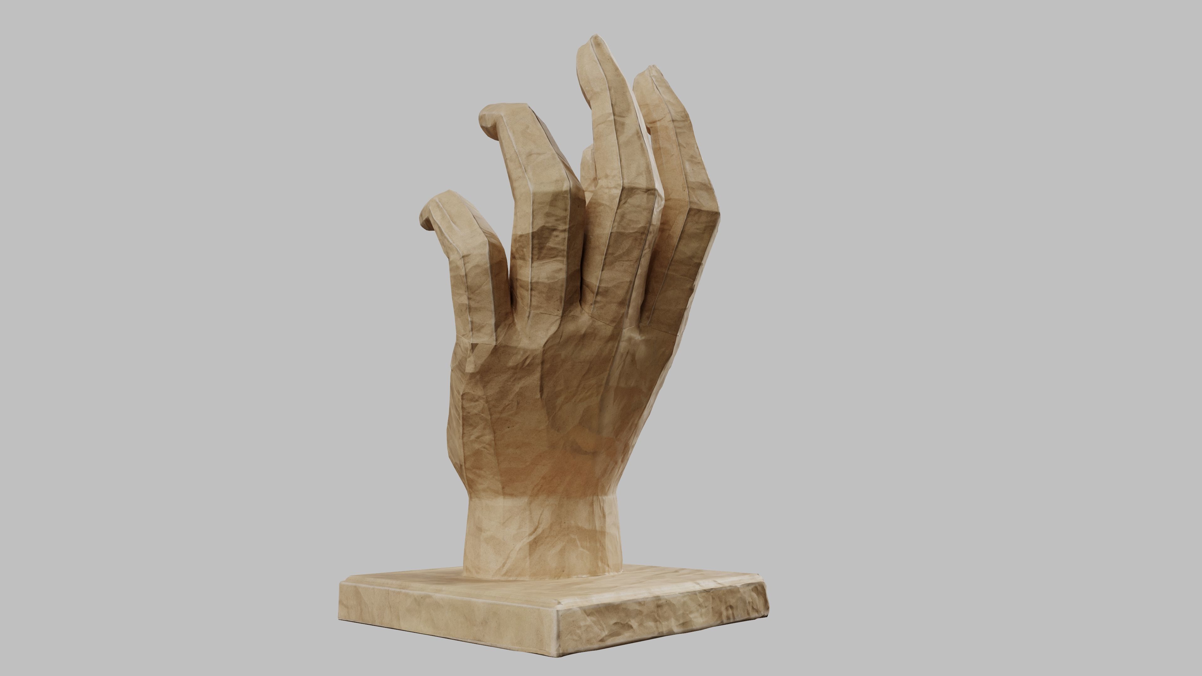 Origami Hand 3D model | CGTrader