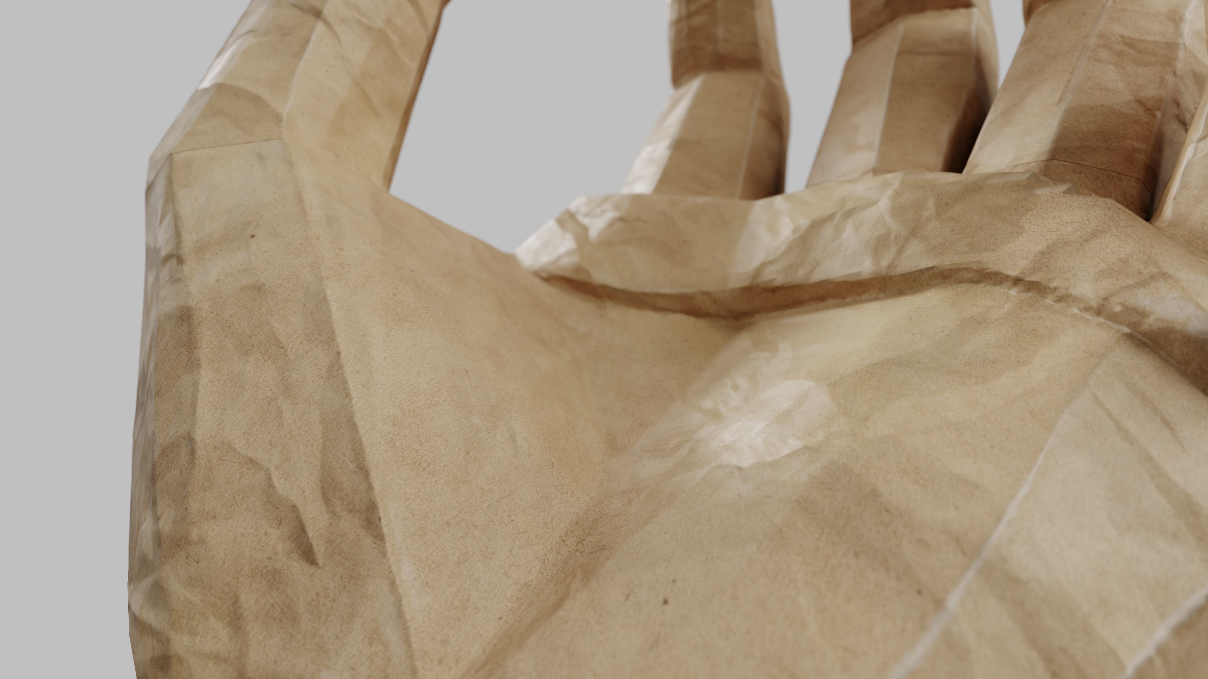 Origami Hand 3D model | CGTrader