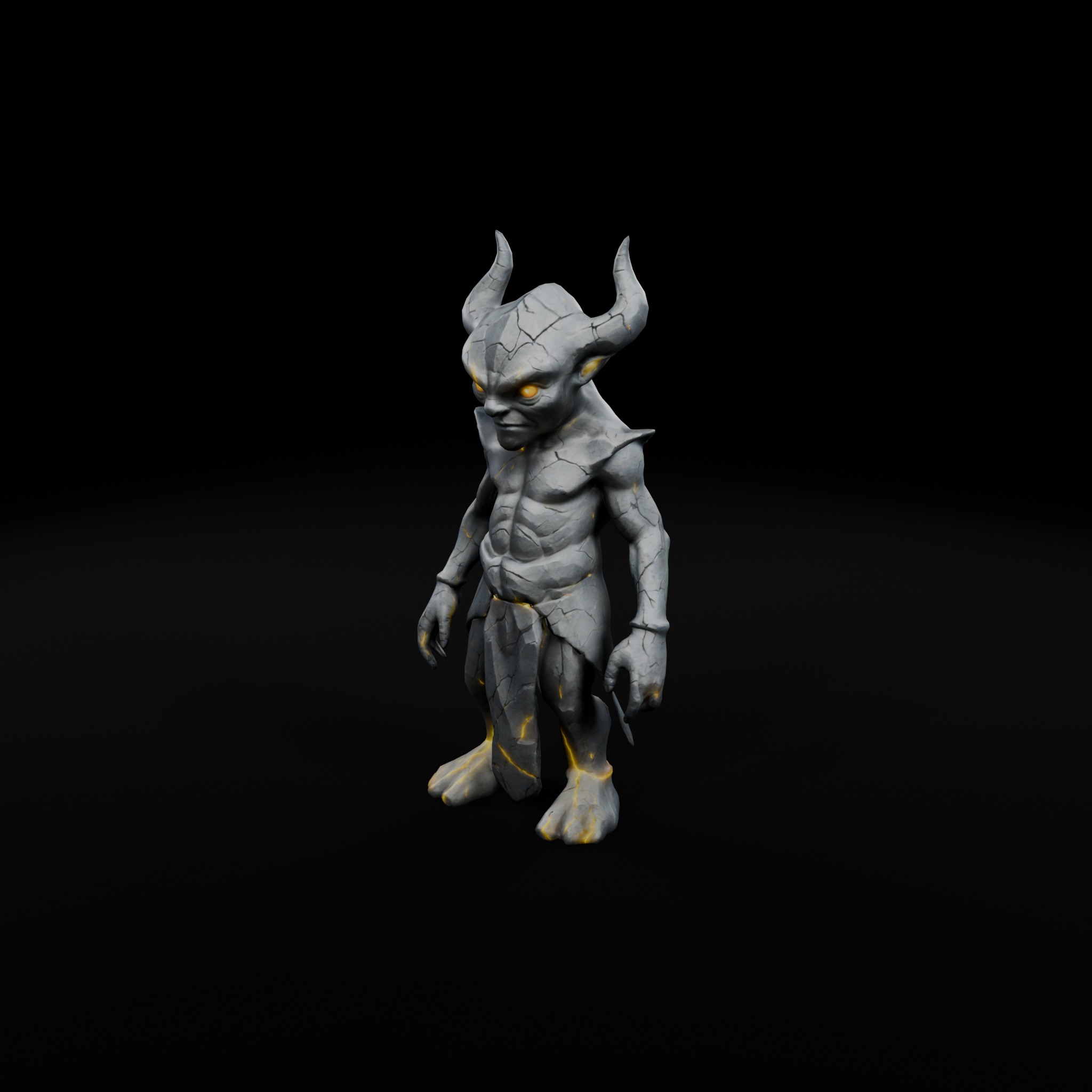3D model Stone Imp - Dark Fantasy Game-Ready 3D Character VR / AR / low ...