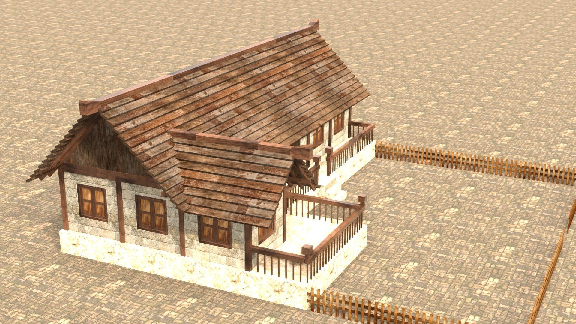 3D model Historical medieval hamlet house VR / AR / low-poly | CGTrader