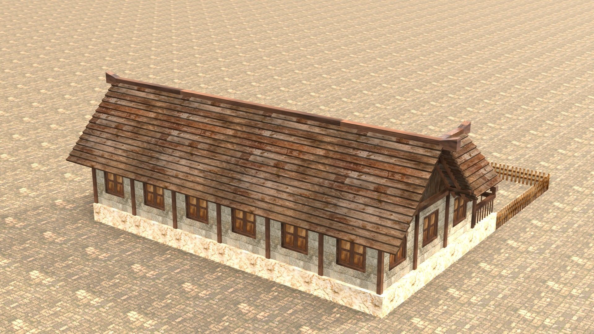 3D model Historical medieval hamlet house VR / AR / low-poly | CGTrader