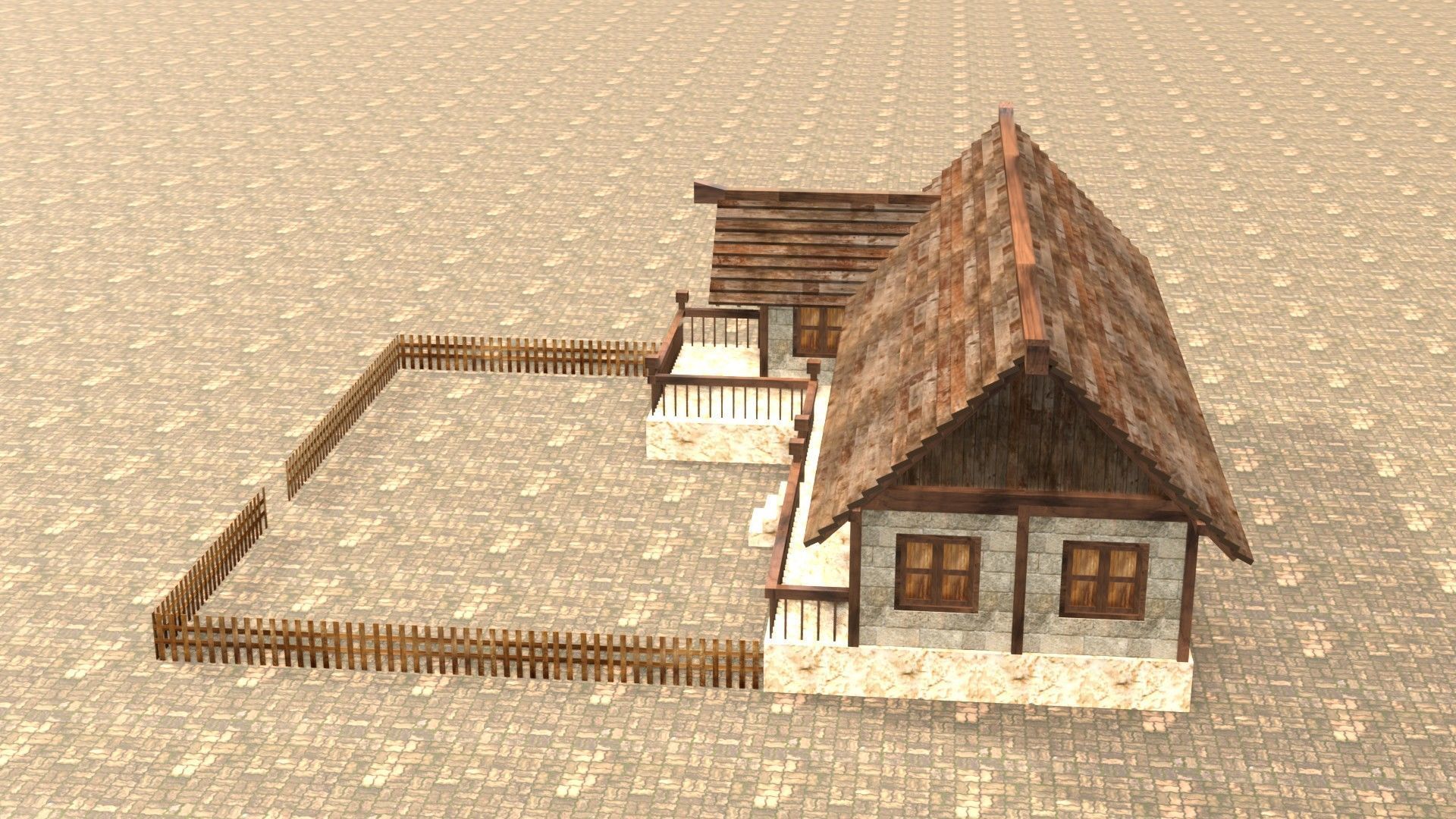 3D model Historical medieval hamlet house VR / AR / low-poly | CGTrader