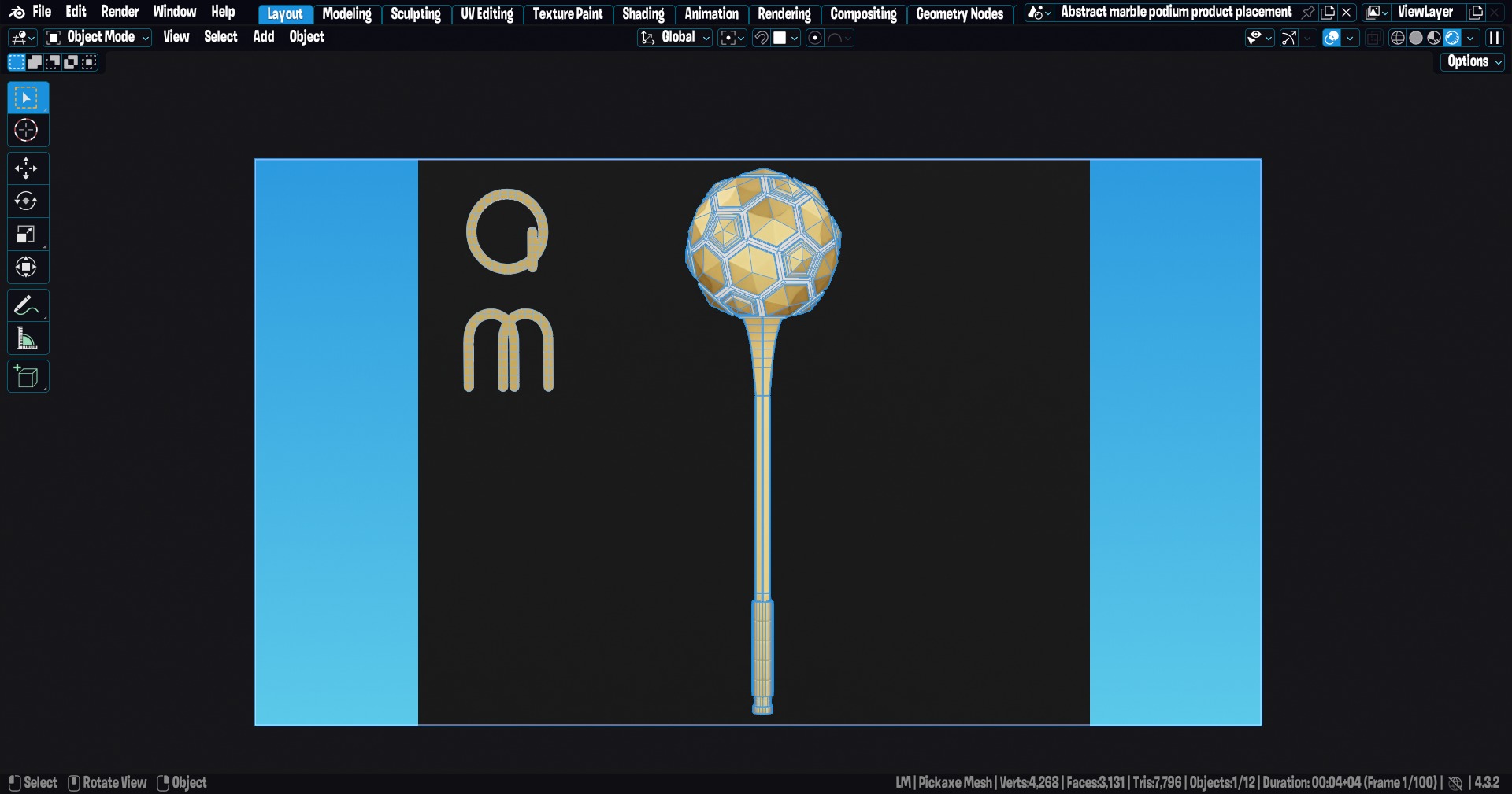 3D model Fortnite - Fancy Futbol Pickaxe - The Gold Standard of Style ...