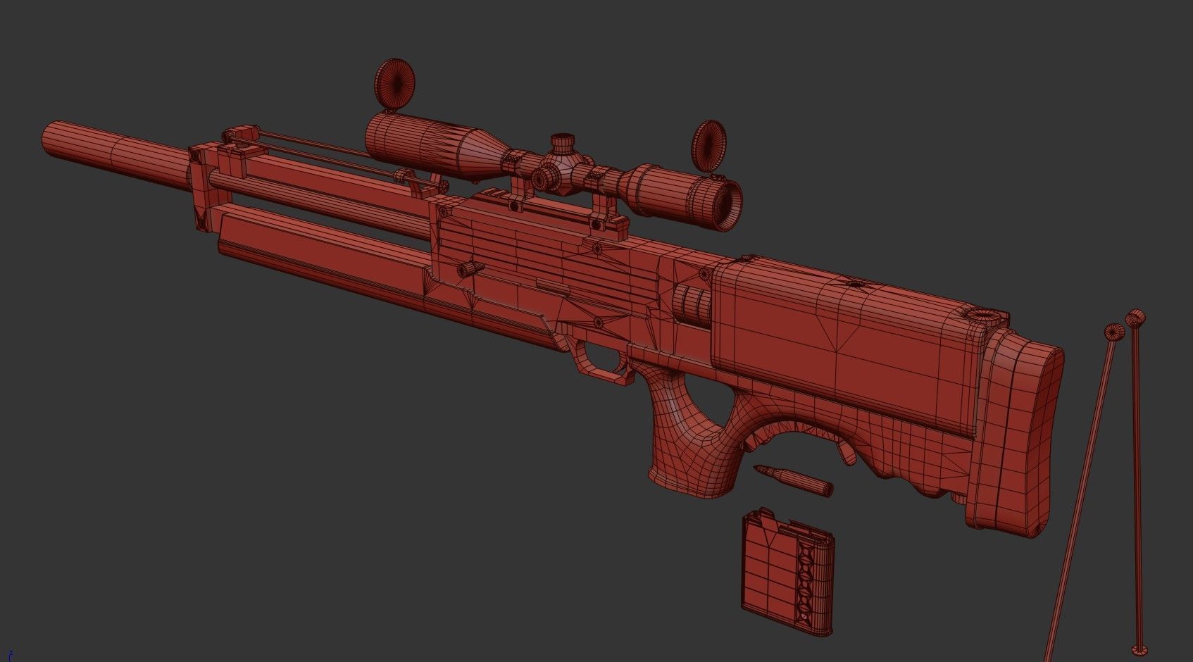 3D model WA 2000 Sniper Rifle VR / AR / low-poly | CGTrader