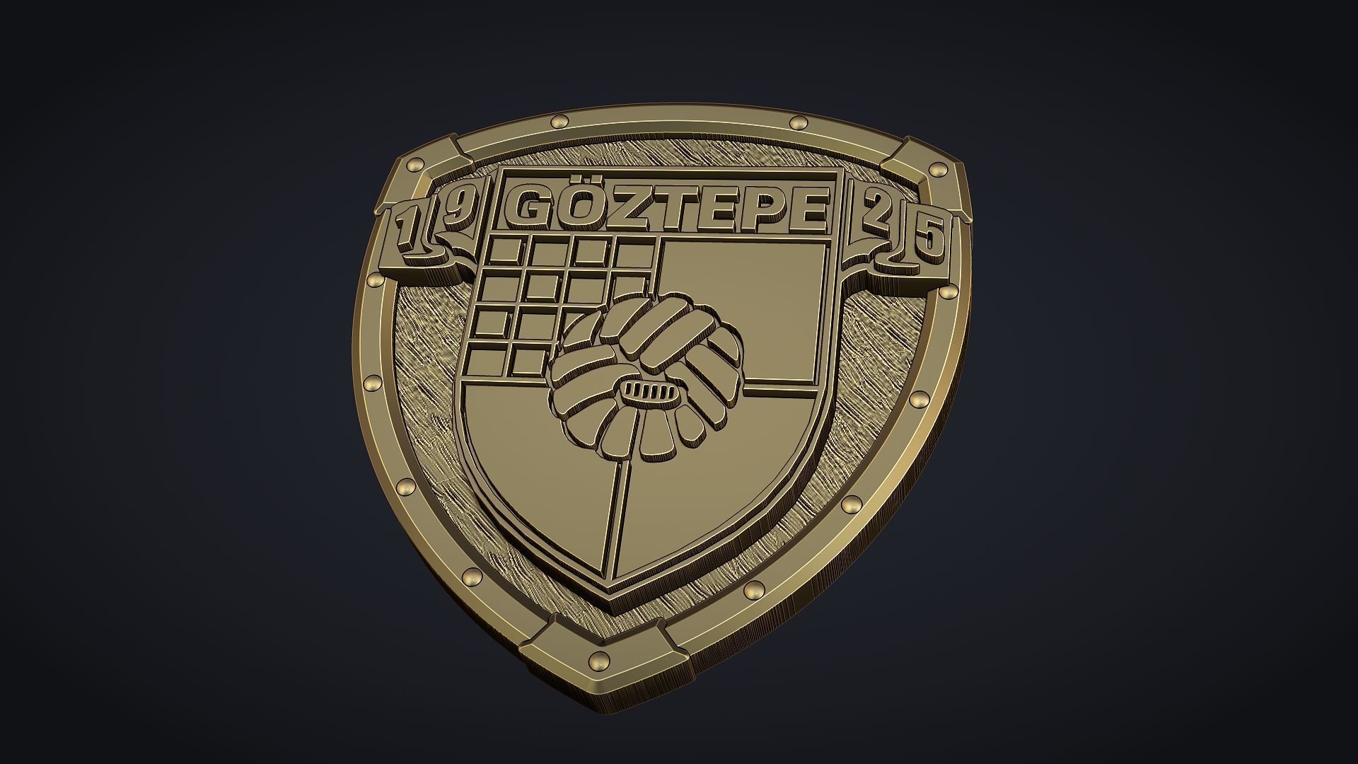 Goztepe Football Club Logo 3D model 3D printable | CGTrader
