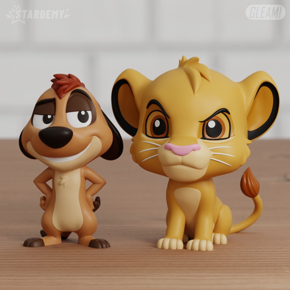 Timon Chibi Lion King Fanart 3 models Mufasa 3D model 3D printable | CGTrader