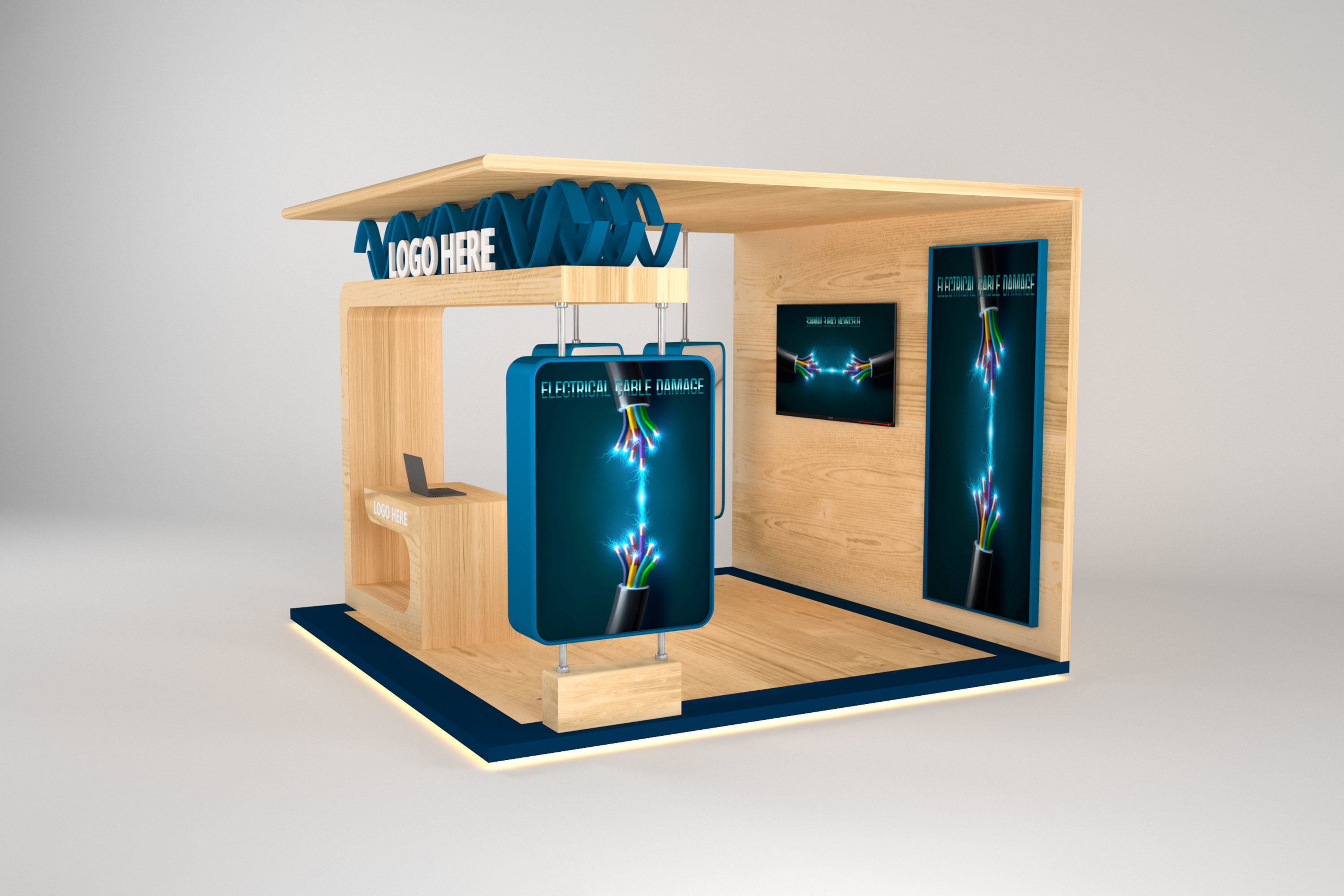 Exhibition Stand Stall Booth - K0010785 3D model | CGTrader