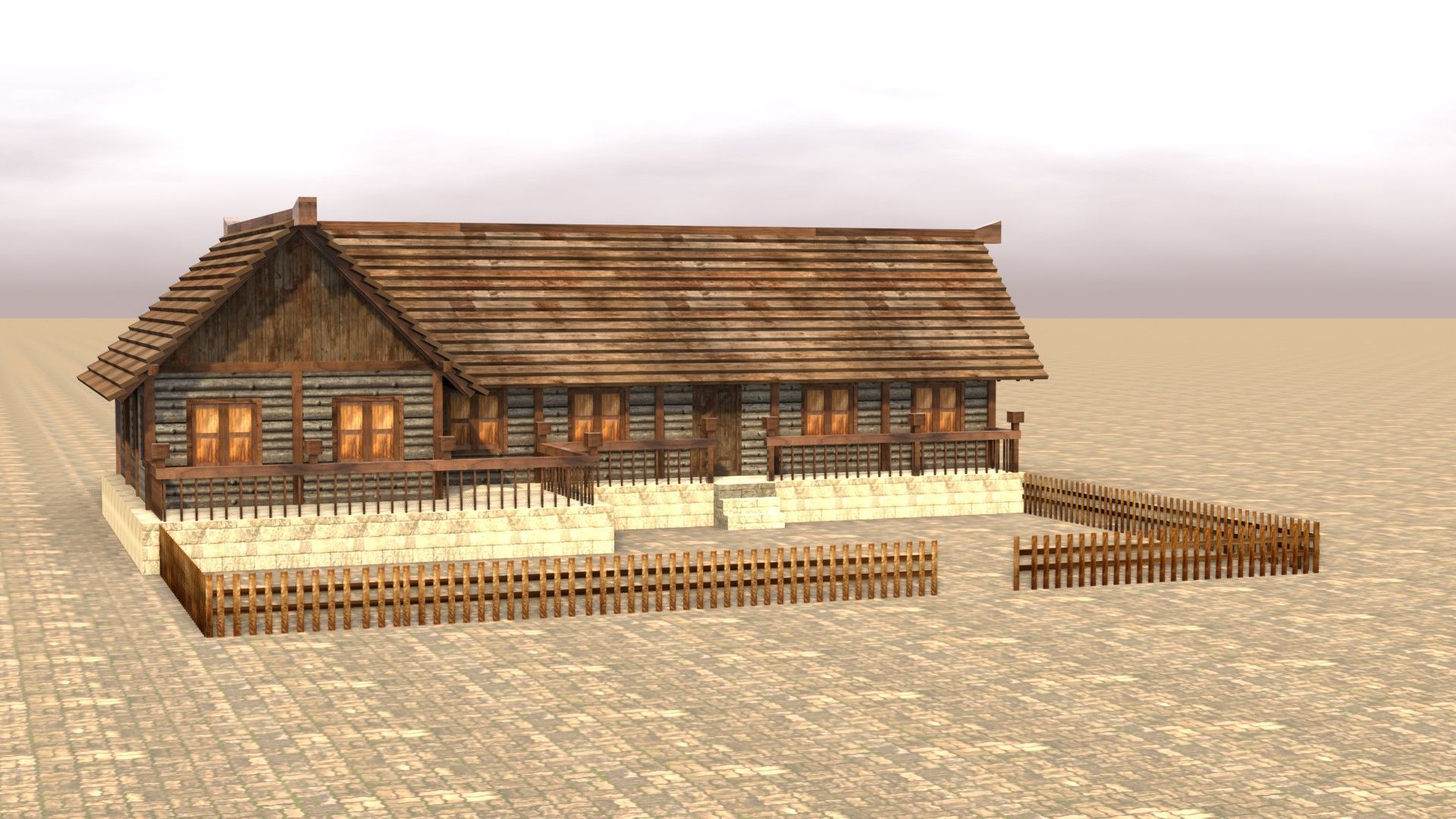 3D model Medieval castle village house asset VR / AR / low-poly | CGTrader