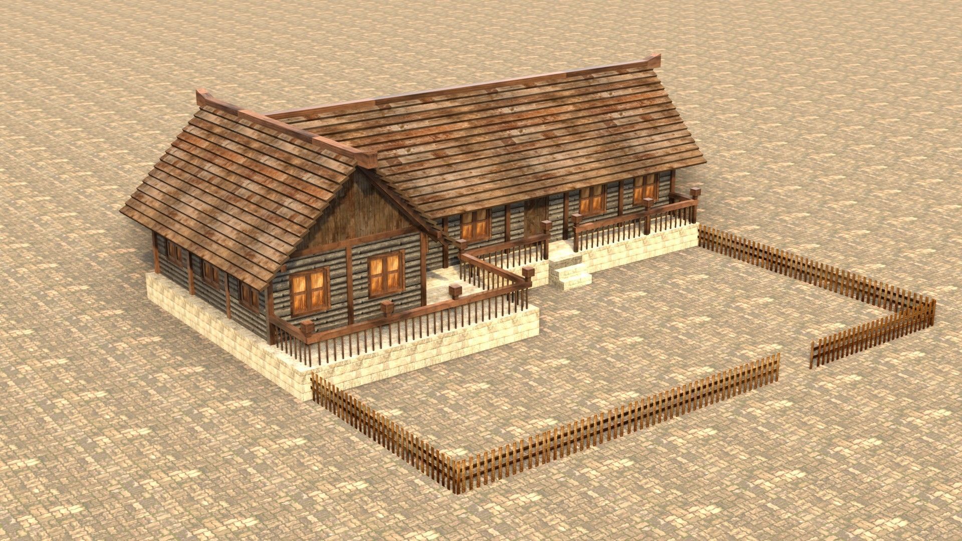 3D model Medieval castle village house asset VR / AR / low-poly | CGTrader