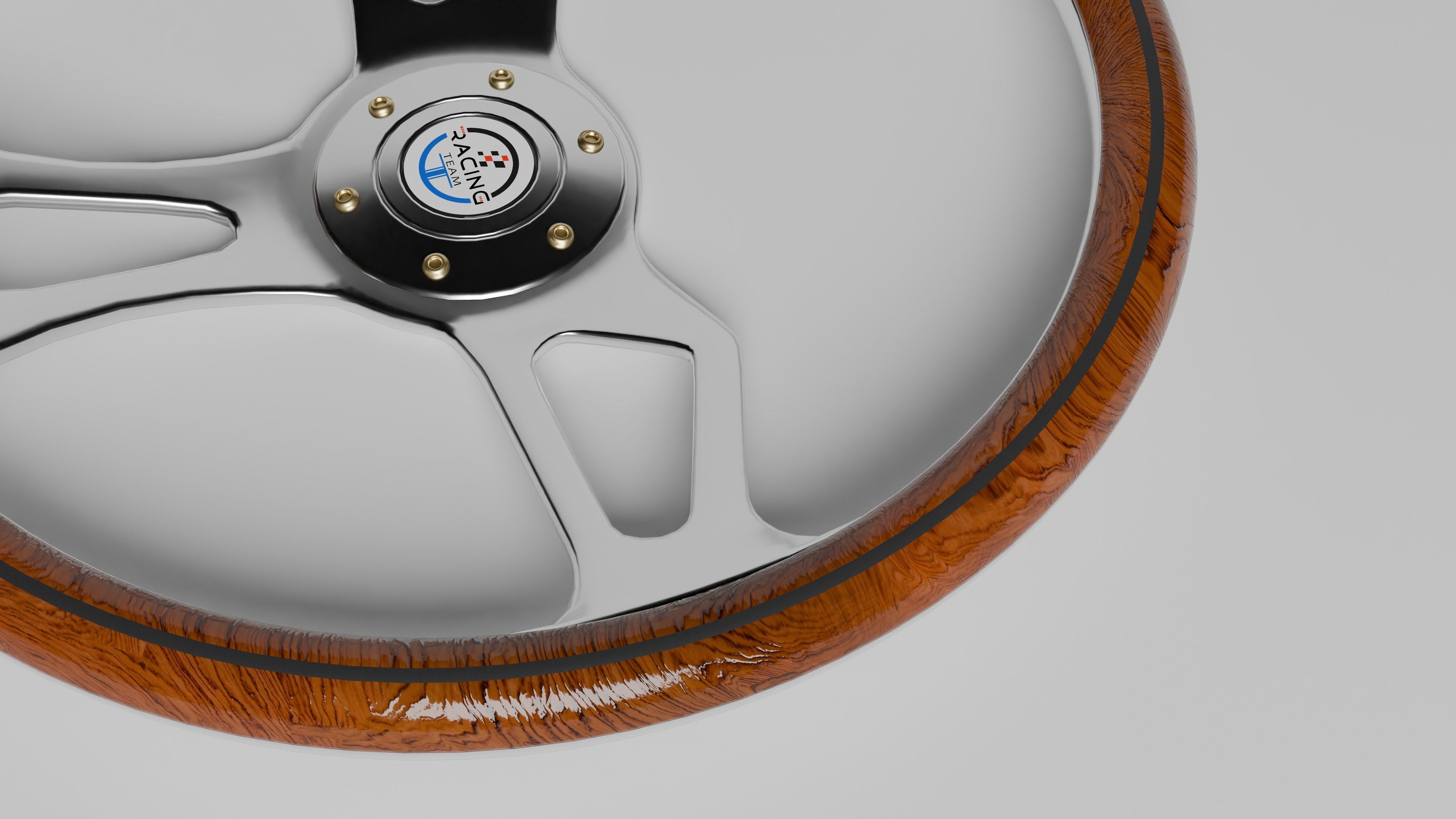 Classic Vintage Style Steering Wheel 3D model | CGTrader