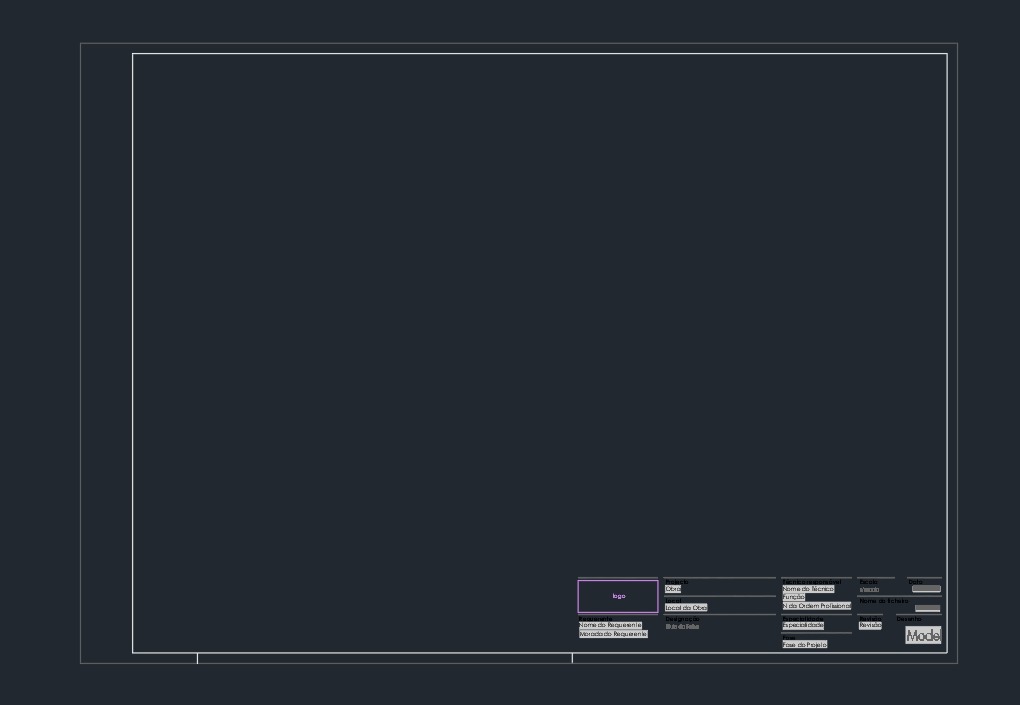 Dynamic AutoCAD Layout Block with Adjustable Sizes - A4 to A0 3D model | CGTrader