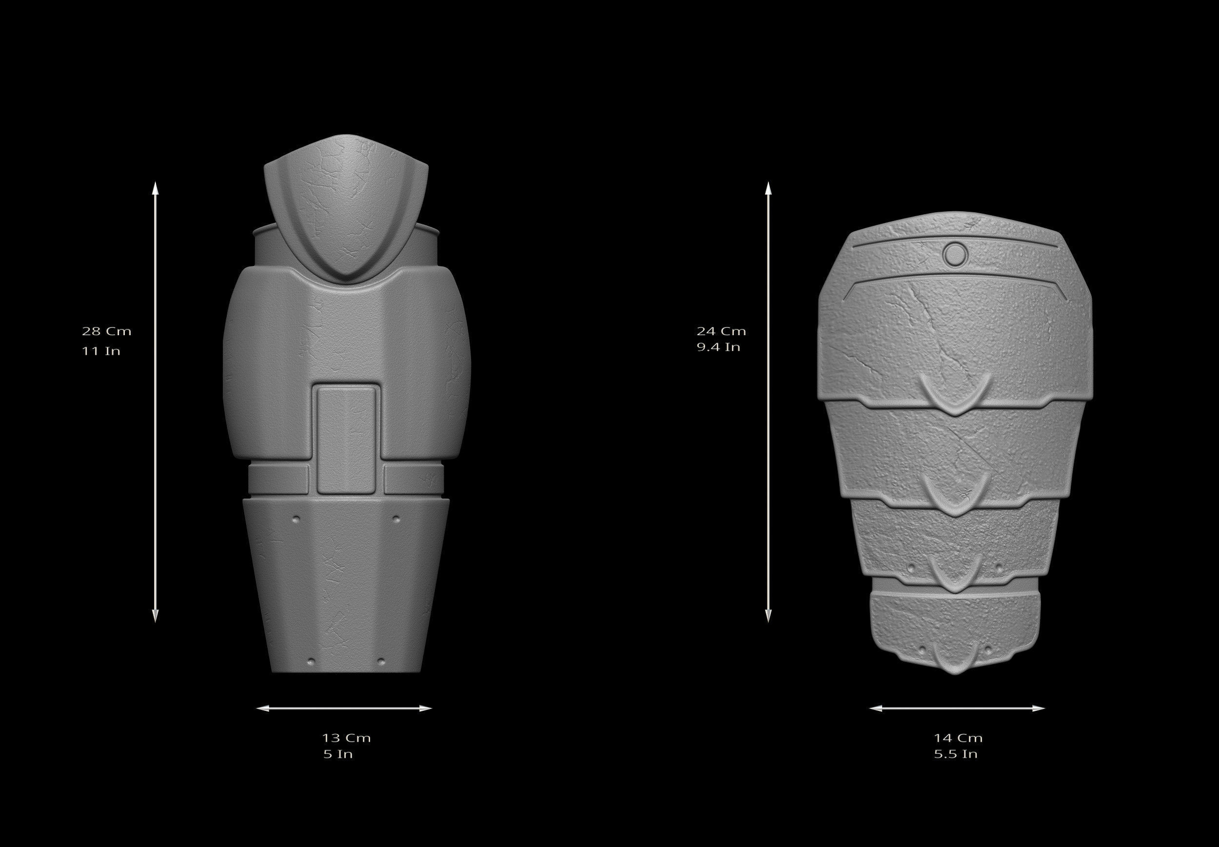Predator Armor Legs Scale 1-1 File STL-OBJ for 3D Printing 3D model 3D ...