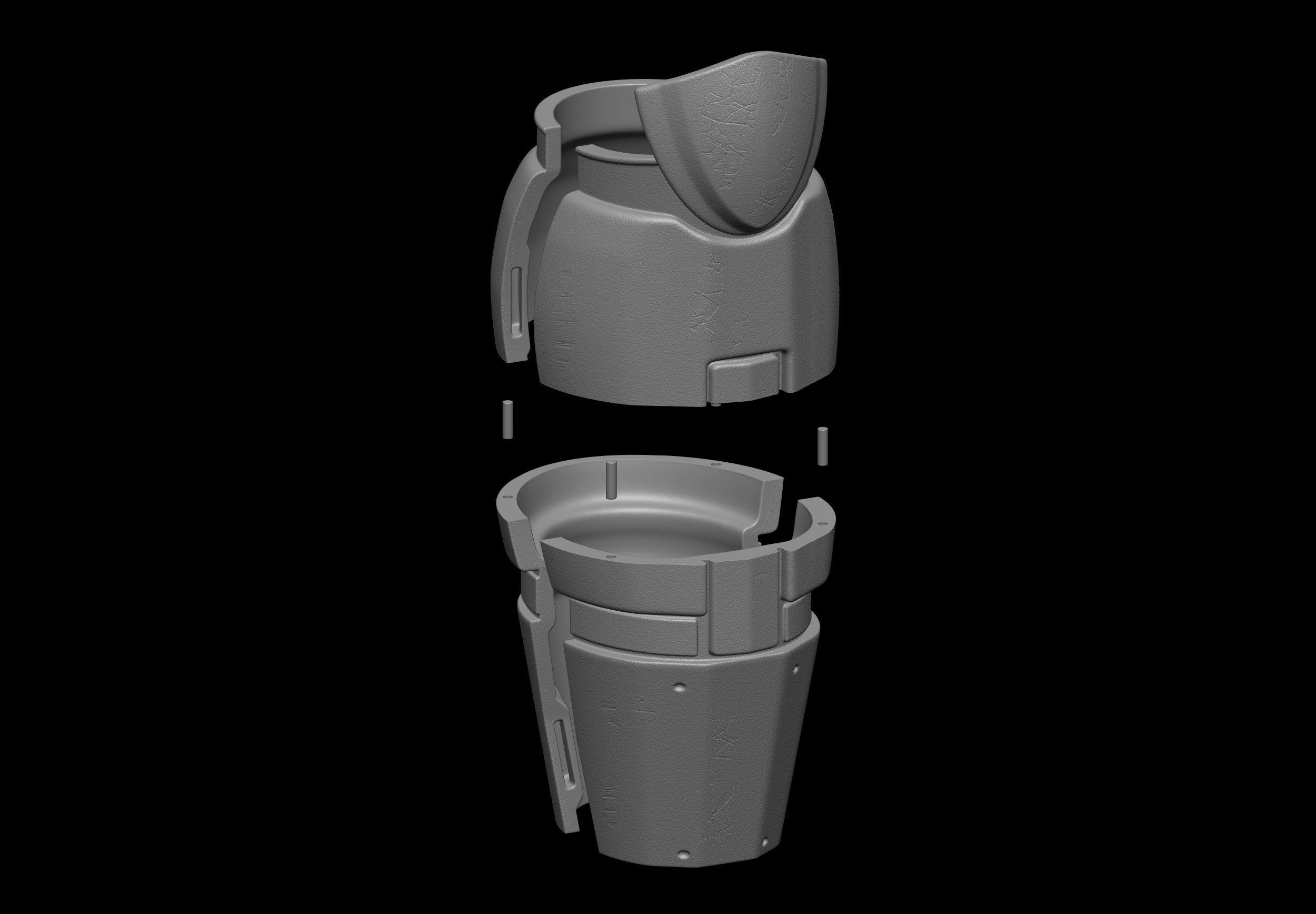 Predator Armor Legs Scale 1-1 File STL-OBJ for 3D Printing 3D model 3D ...