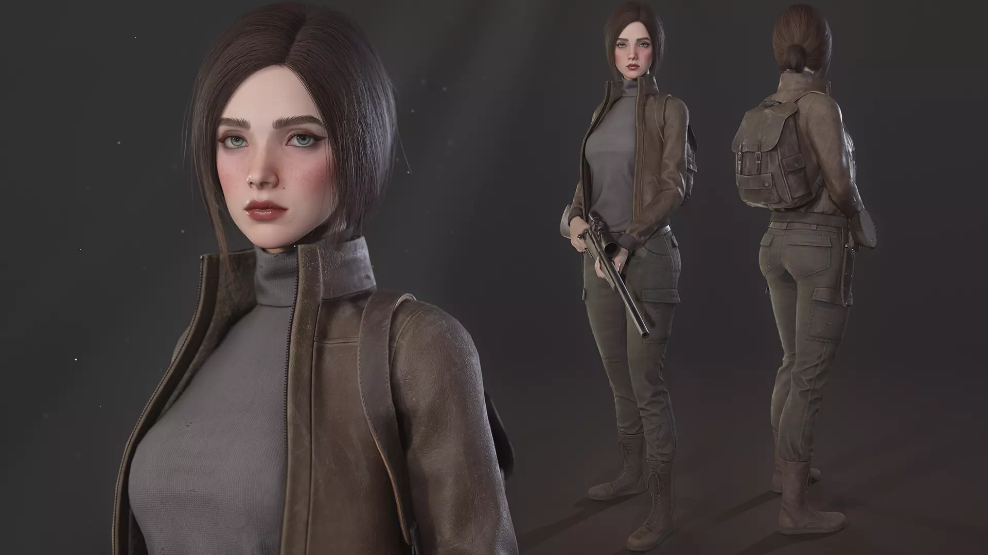 3D model Survival Girl Laraine VR / AR / low-poly | CGTrader