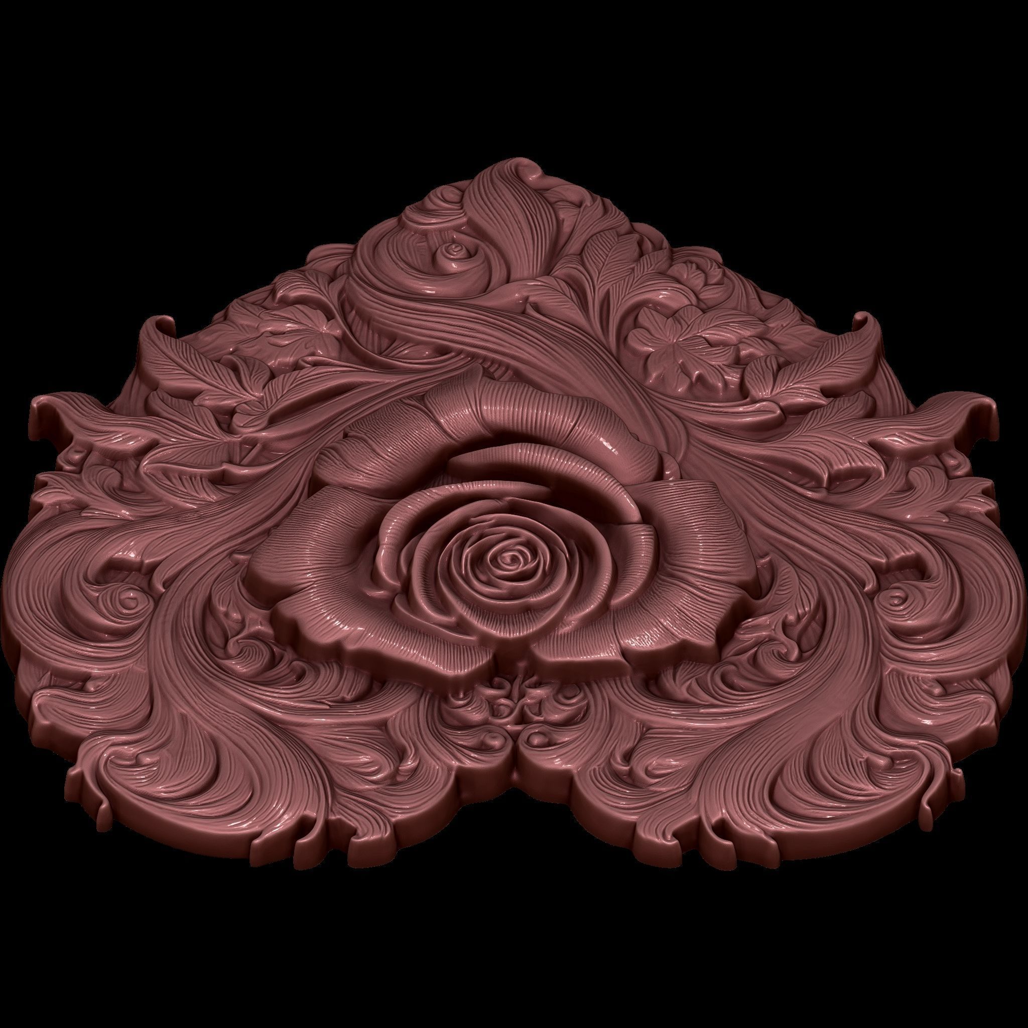 Romantic Heart of Roses Relief STL file for 3d printing or CNC free 3D ...