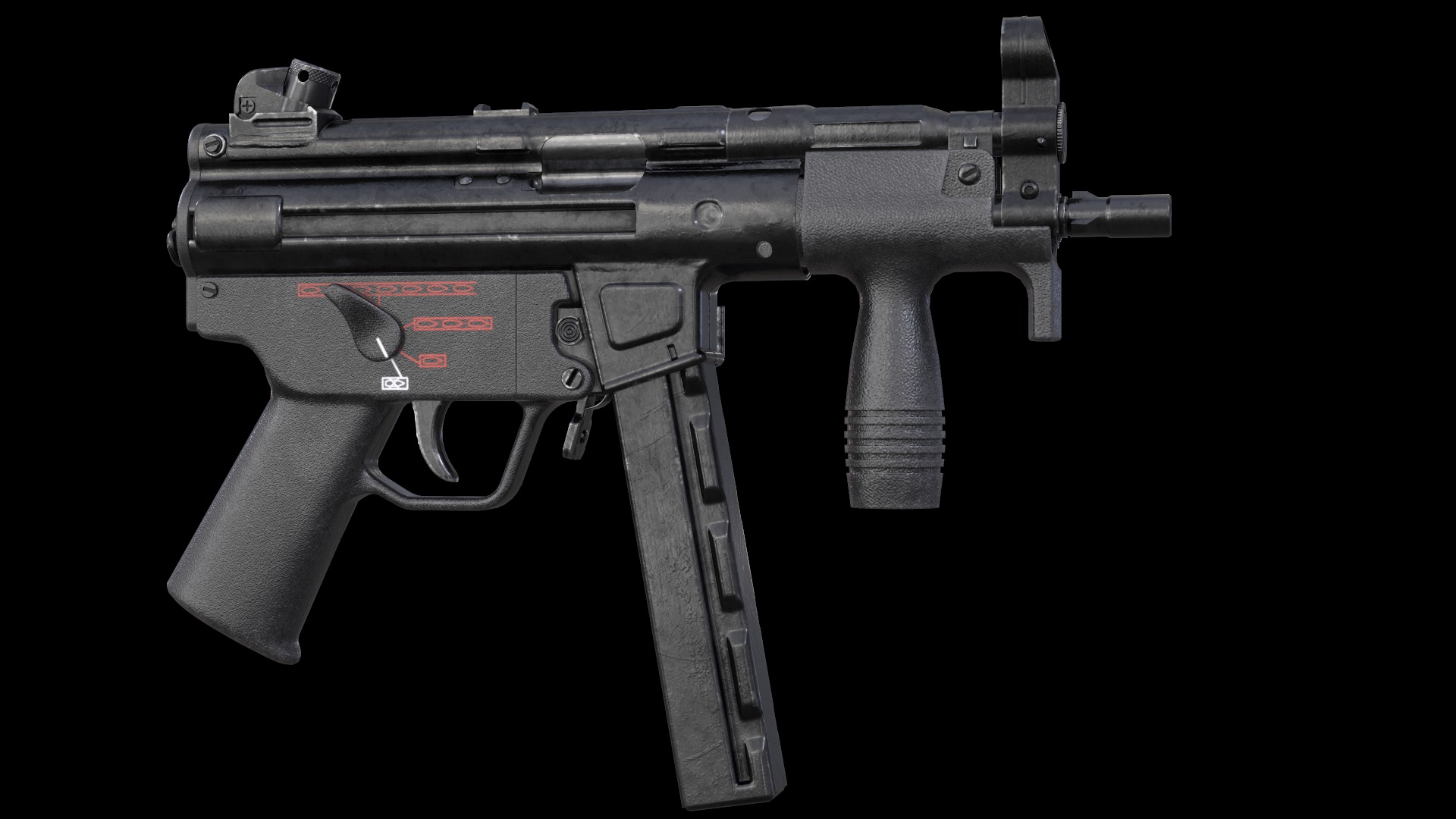 3D model MP5K MP5KN with Scope Mount VR / AR / low-poly | CGTrader