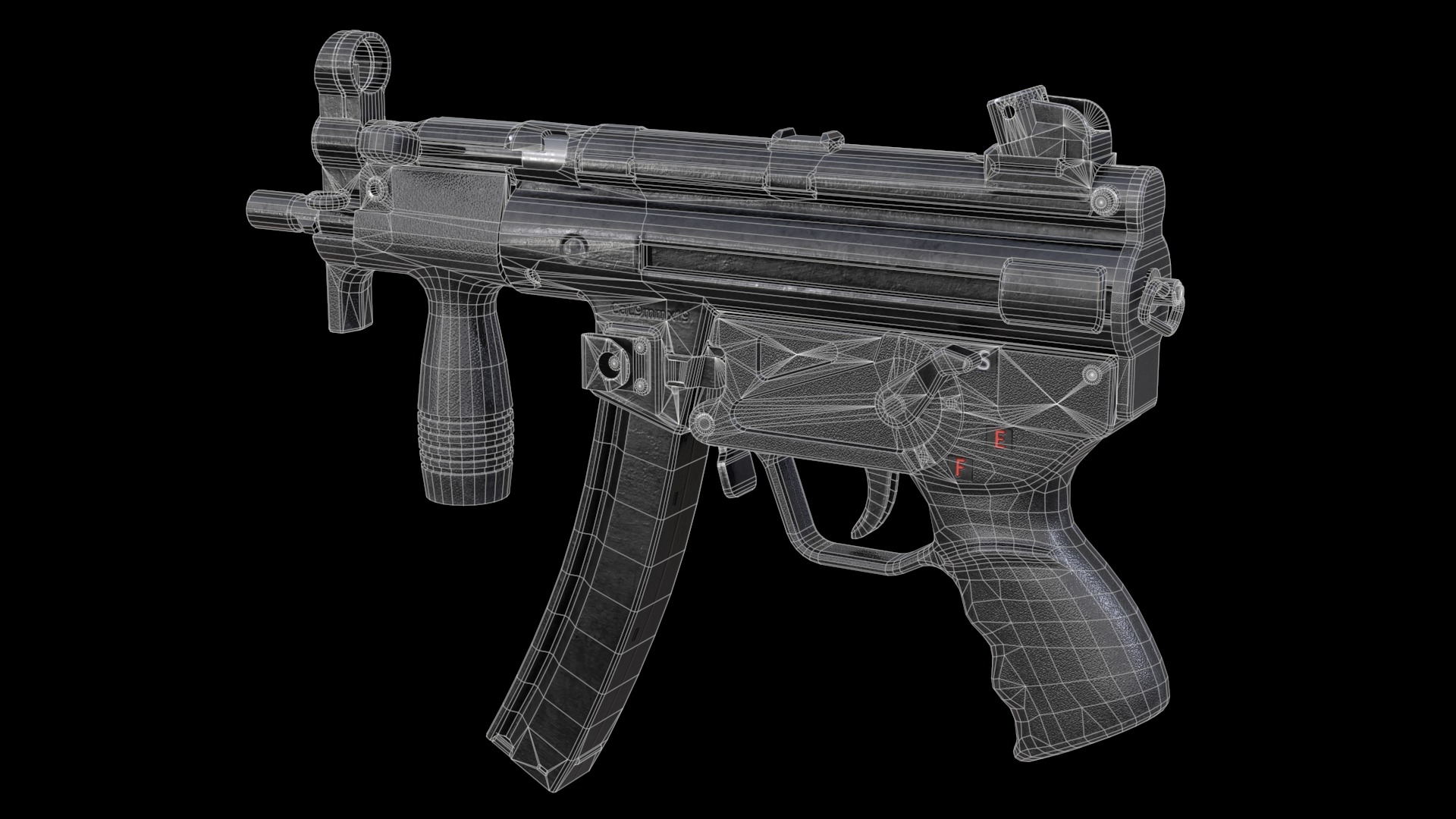 3D model MP5K MP5KN with Scope Mount VR / AR / low-poly | CGTrader