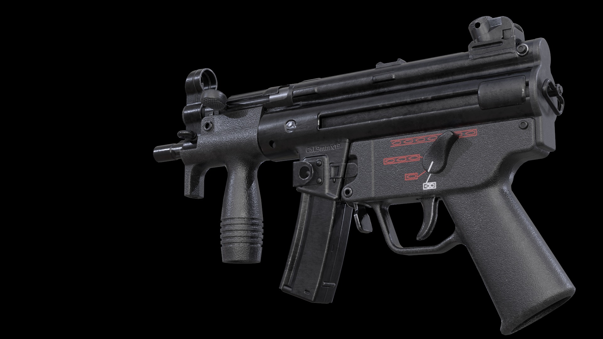 3D model MP5K MP5KN with Scope Mount VR / AR / low-poly | CGTrader