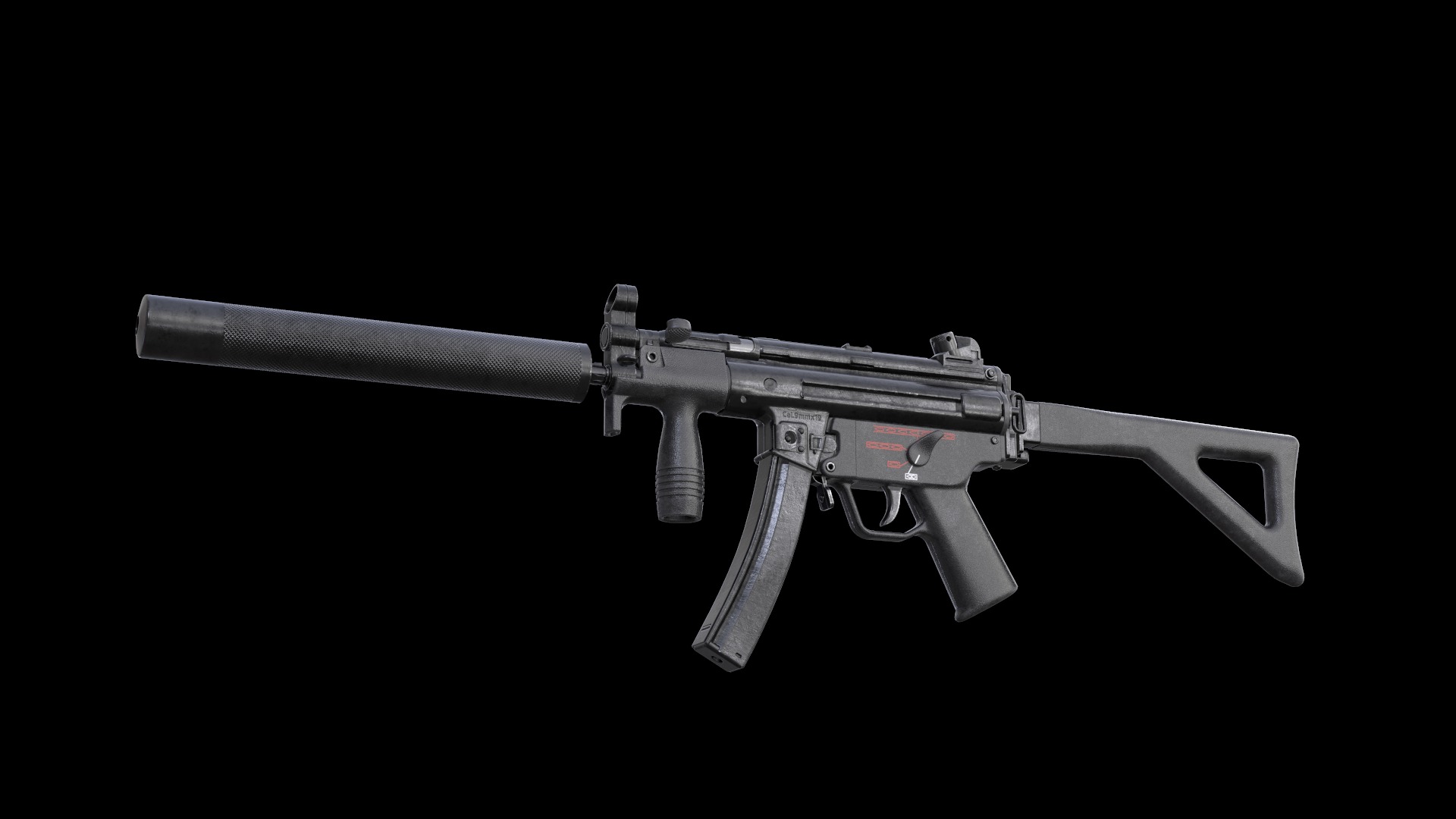 3D model MP5K-PDW MP5KN-PDW with Scope Mount VR / AR / low-poly | CGTrader