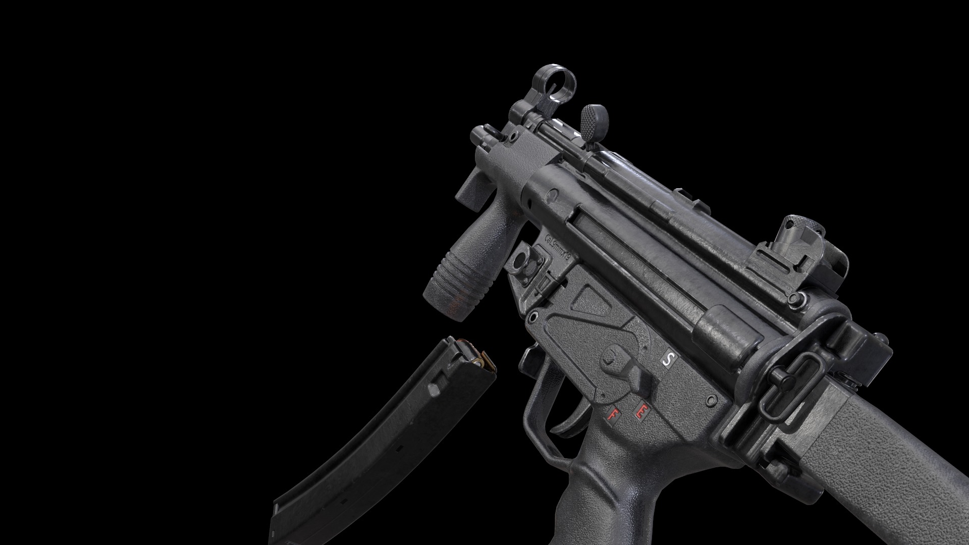 3D model MP5K-PDW MP5KN-PDW with Scope Mount VR / AR / low-poly | CGTrader