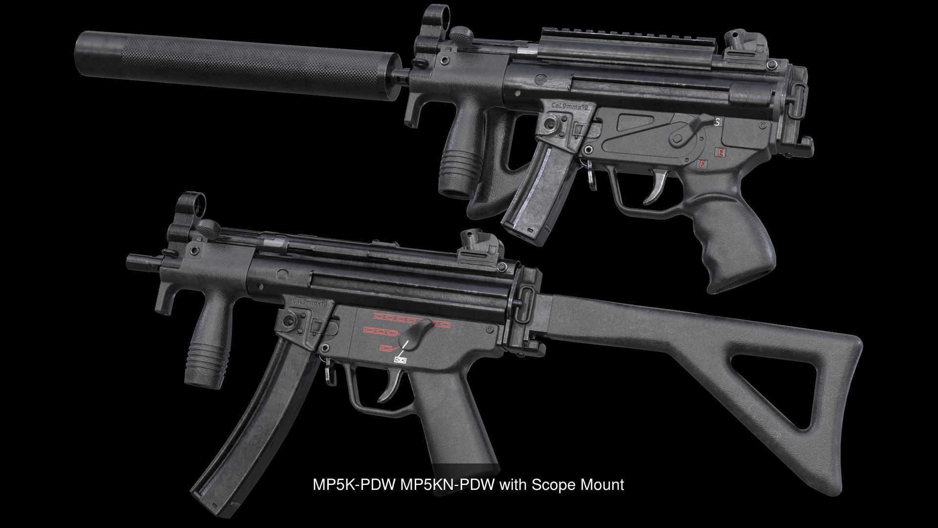3D Model Collection MP5 Ultimate Pack VR / AR / low-poly | CGTrader