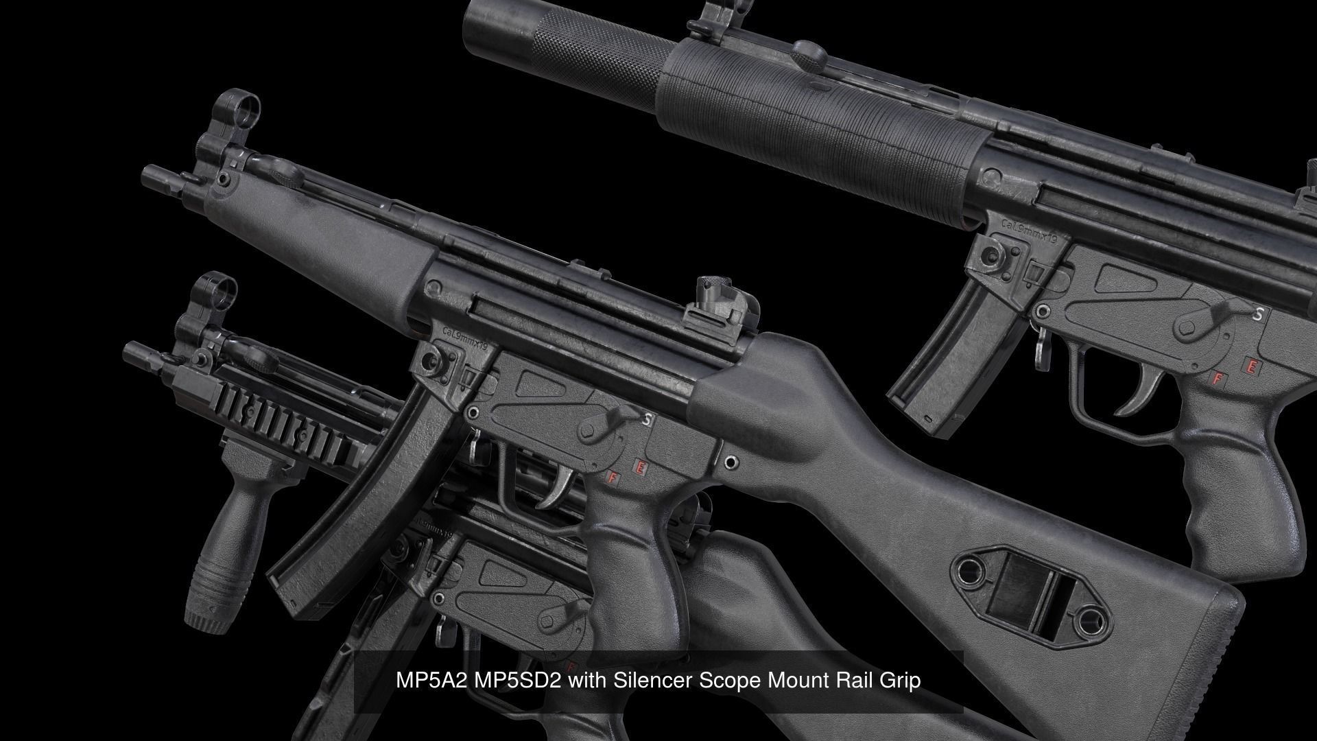 3D Model Collection MP5 Ultimate Pack VR / AR / low-poly | CGTrader