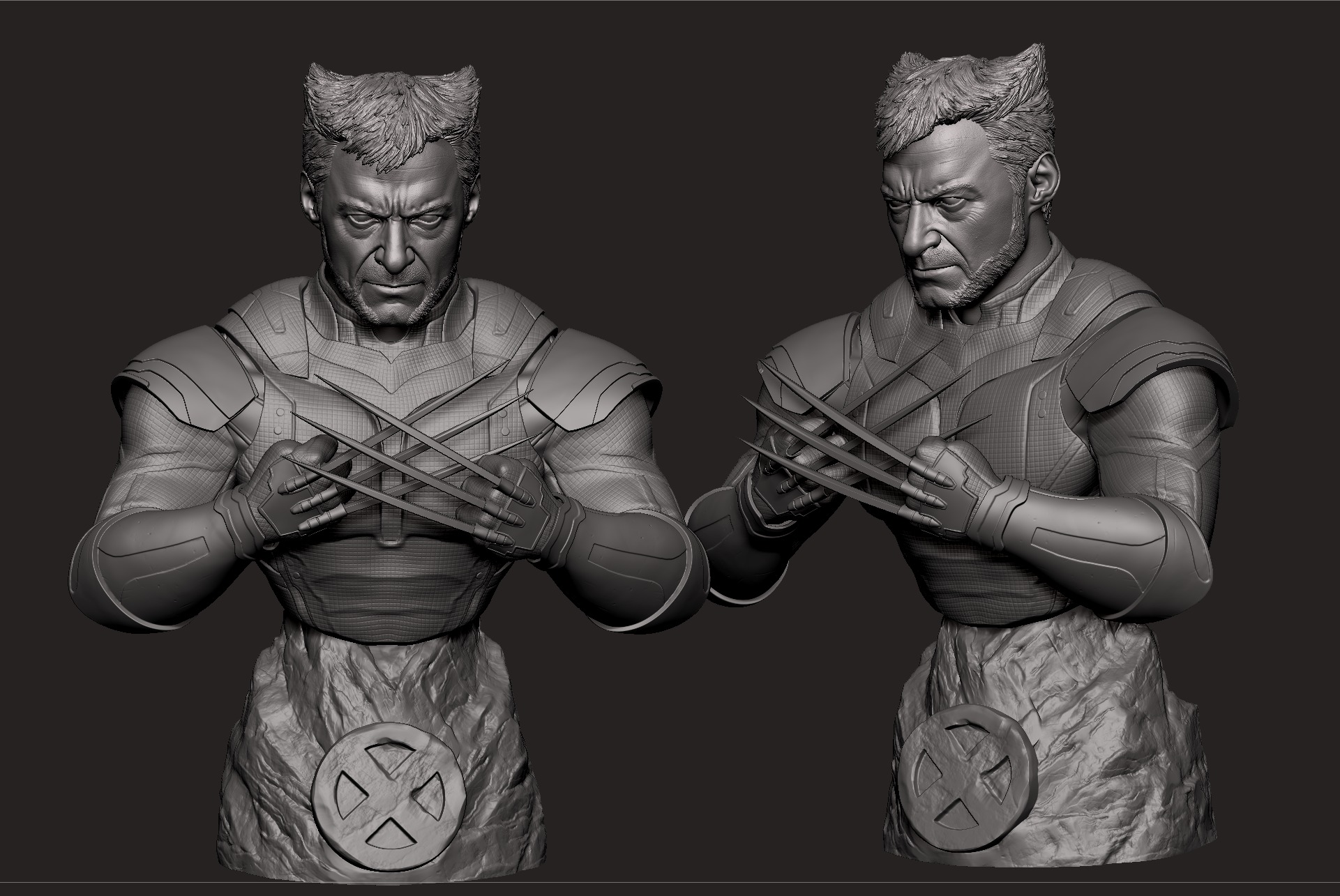 Wolverine -Deadpool and Wolverine - Hugh Jackman Bust 3D model 3D ...