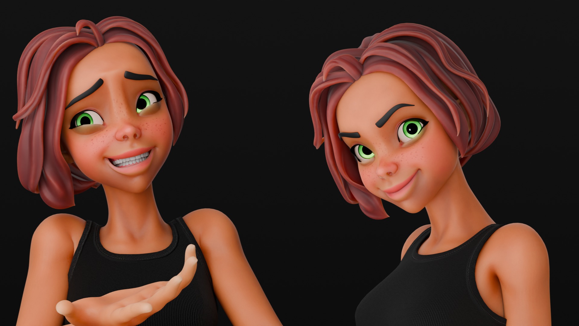 Serena Blender Rig 3D model animated rigged | CGTrader