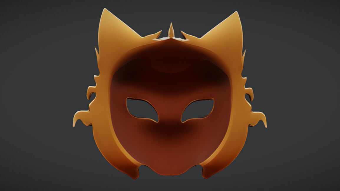 3D model Ornate Cat Mask VR / AR / low-poly | CGTrader